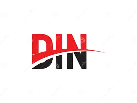DIN Letter Initial Logo Design Vector Illustration Stock Vector ...