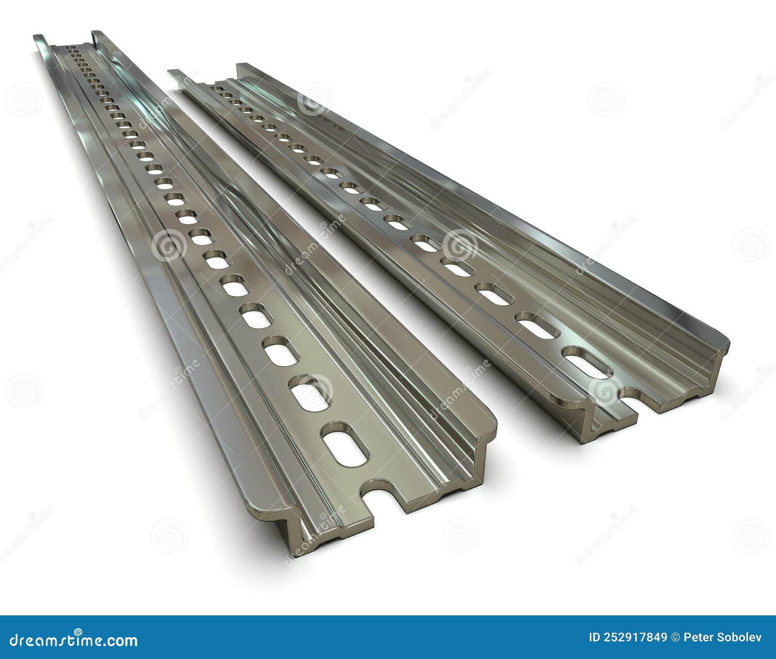DIN rails stock image. Image of electrical, mounting - 252917849