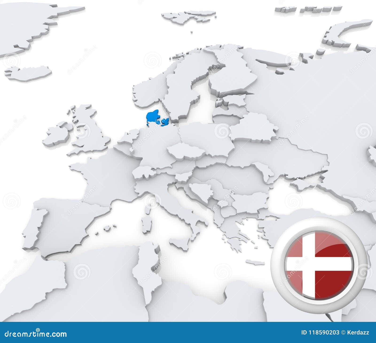 Dinamarca No Mapa De Europa Ilustração Stock - Ilustração de textura ...