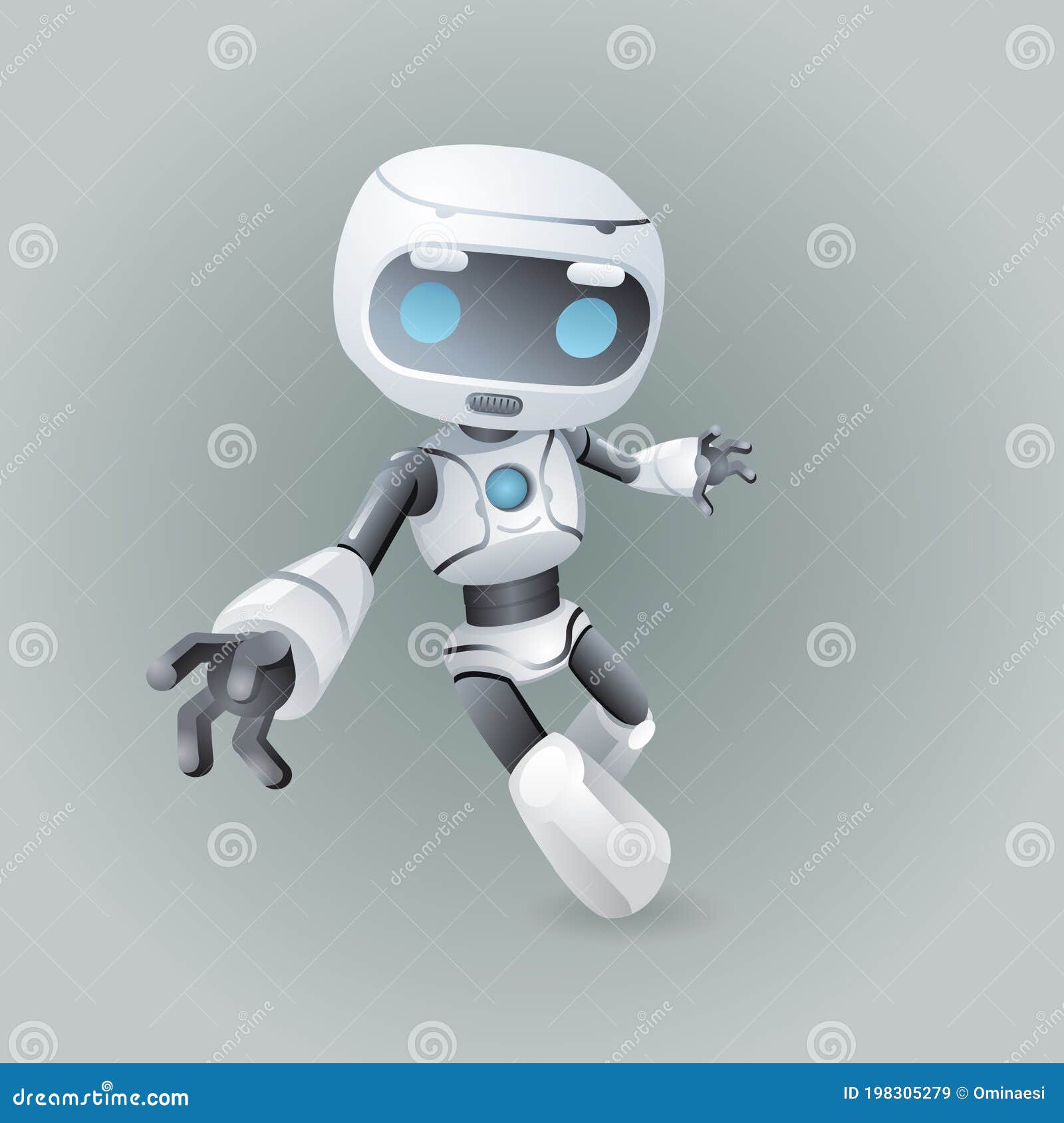 The Robot Holds The Game Console. Technology In The Gaming Industry ...