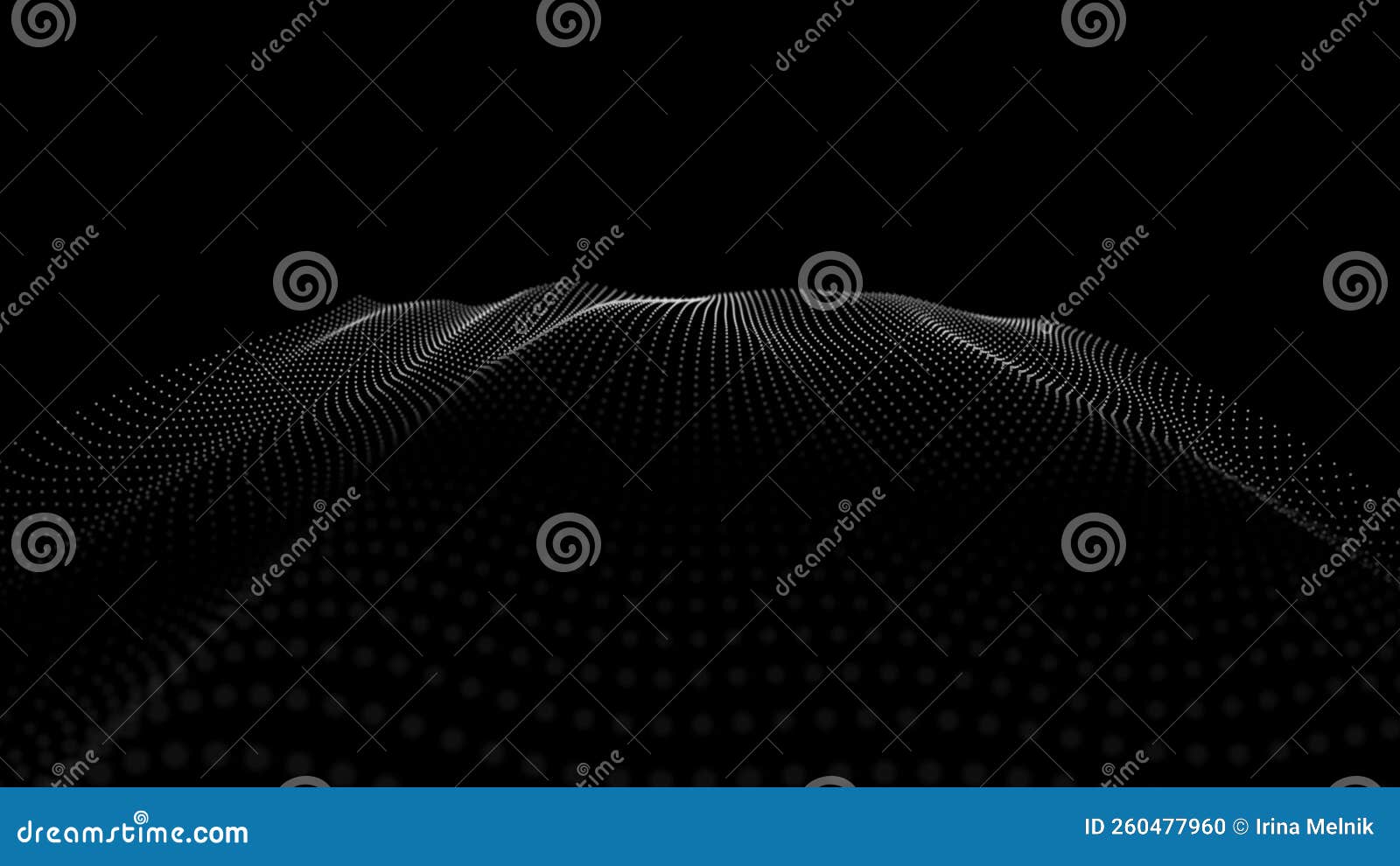 Dinamic Wave of Dots. Background. 3D Futuristic Illustration. Stock ...
