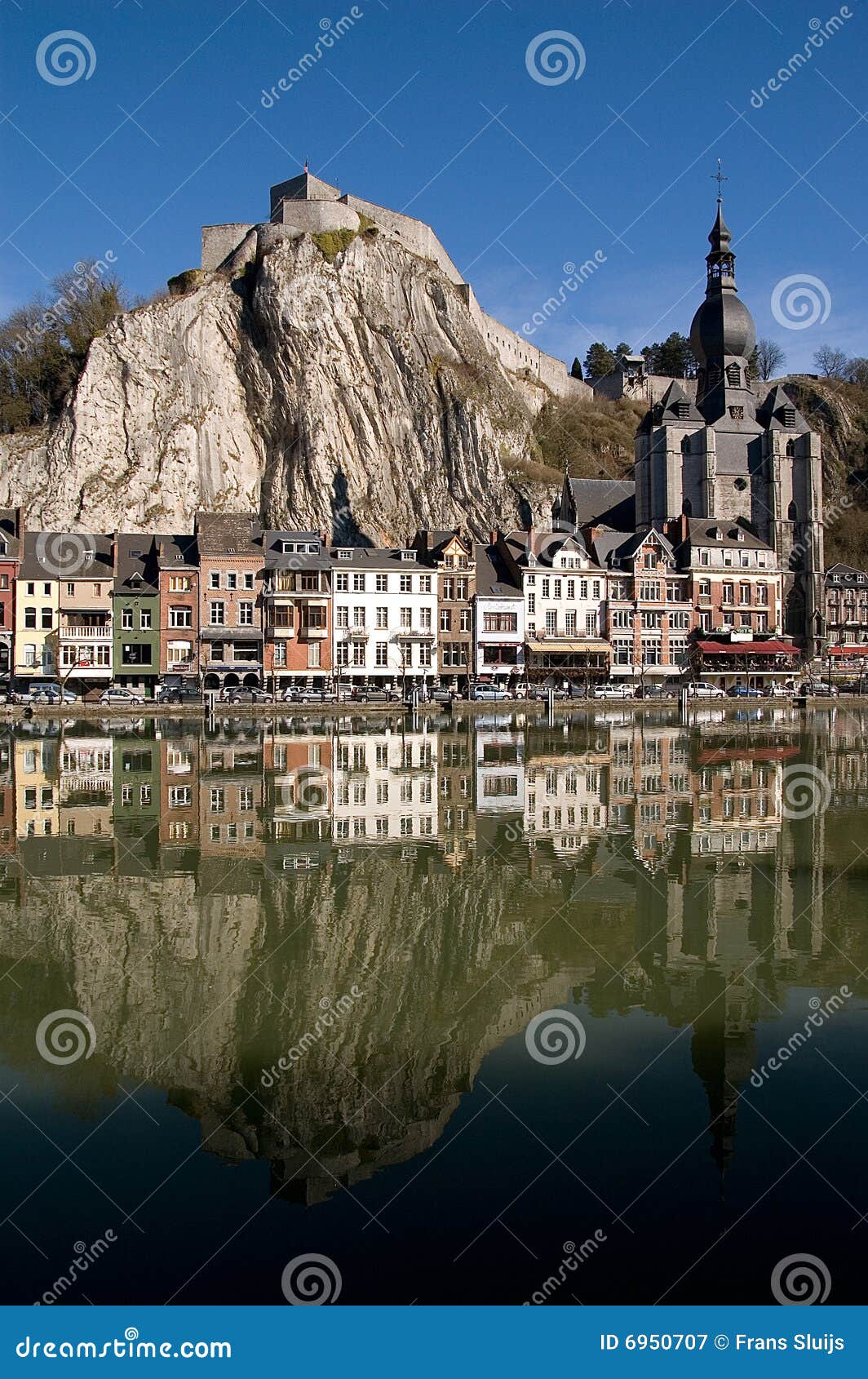 Dinant village Belgium stock image. Image of cliff, river - 6950707