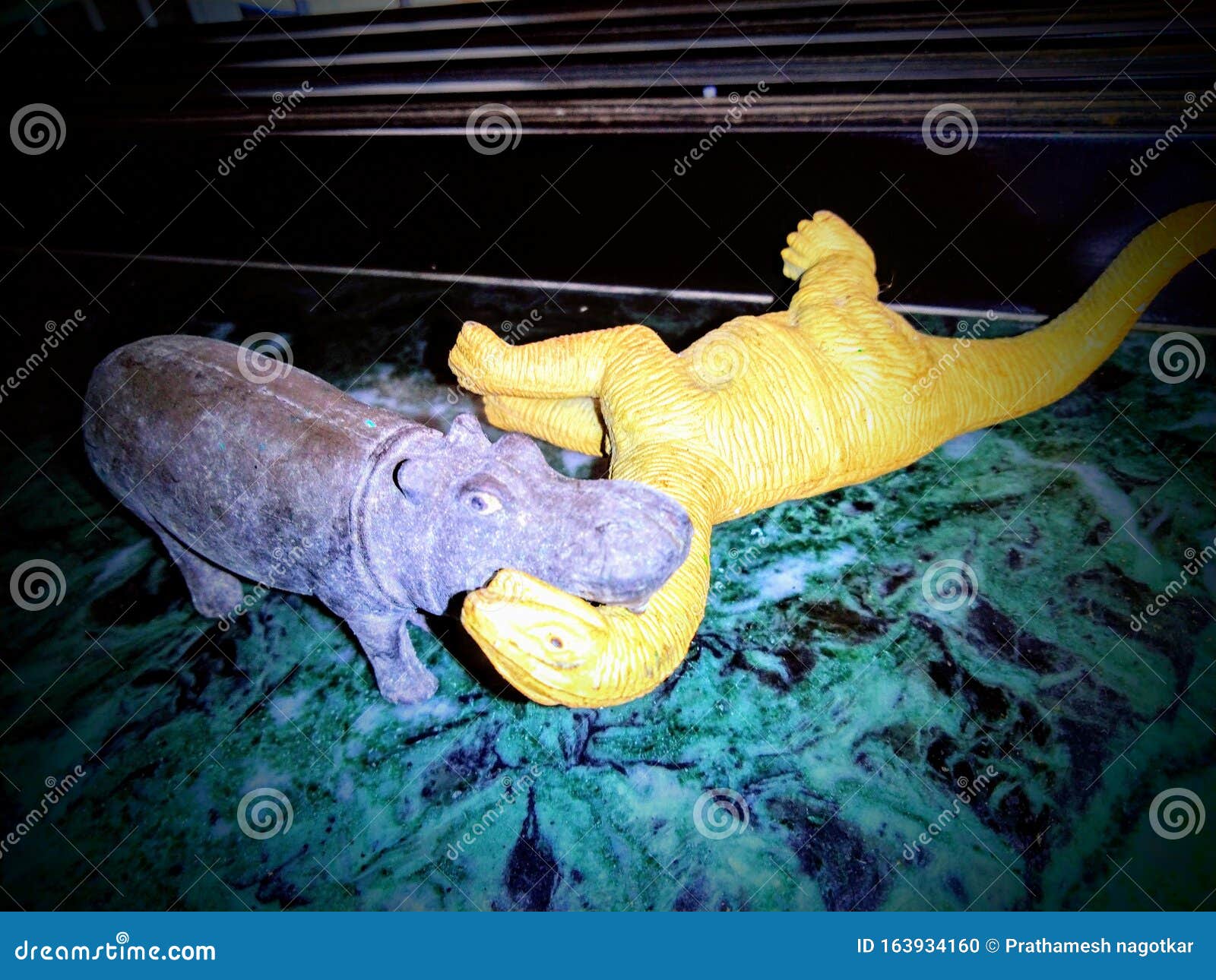 Dinasaur Hippopotamus Dinosaur World is Nice Stock Photo - Image of ...