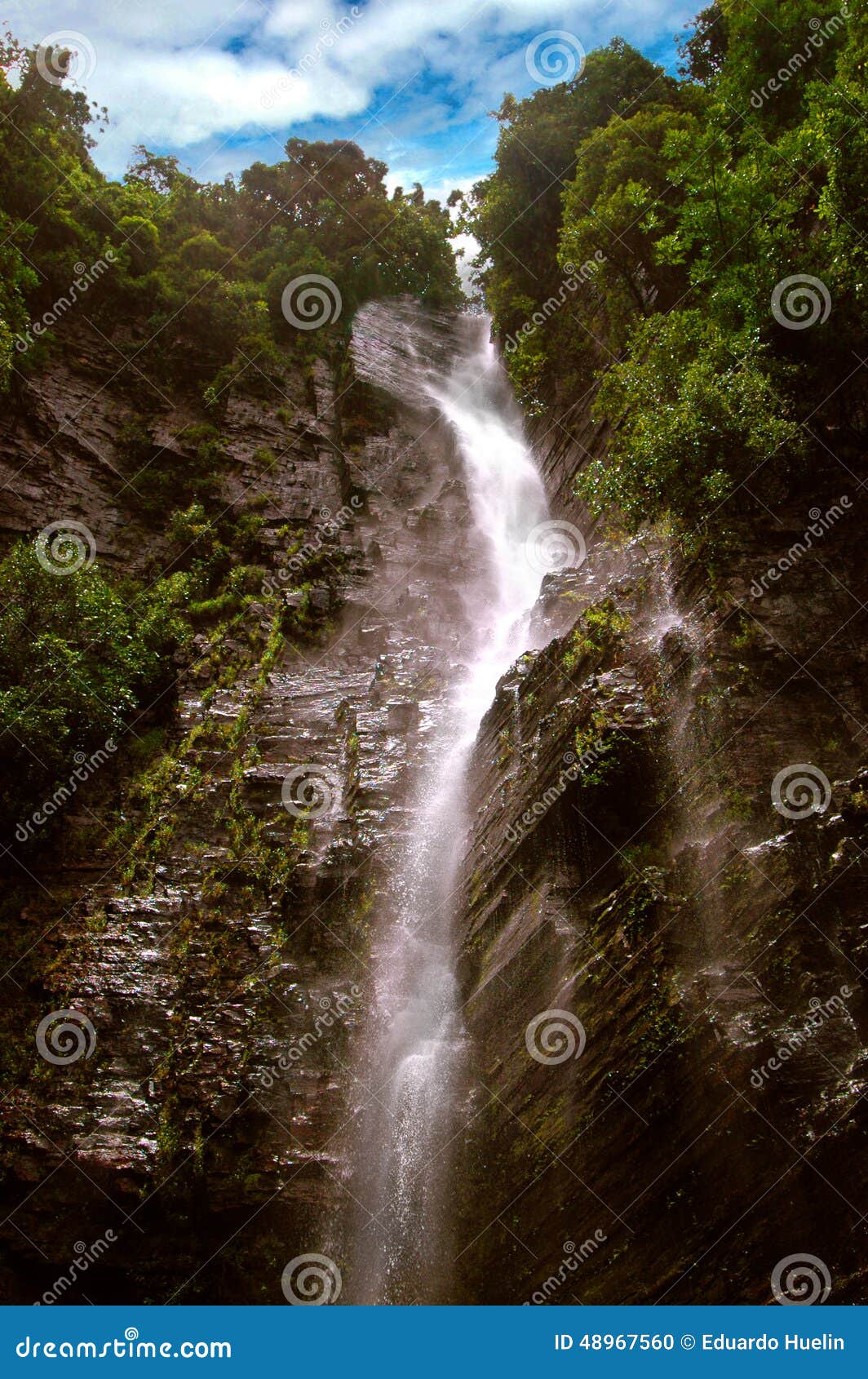 Dindifelo Waterfall in Senegal, Africa Stock Photo - Image of dindifelo ...