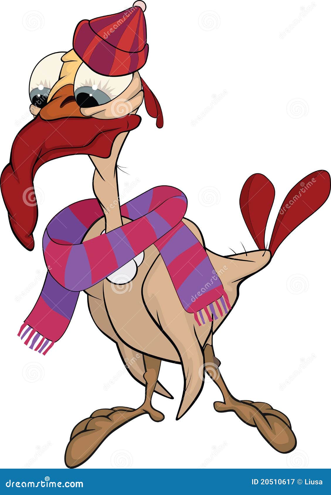 Dindon. Dessin animé illustration de vecteur. Illustration du comique ...