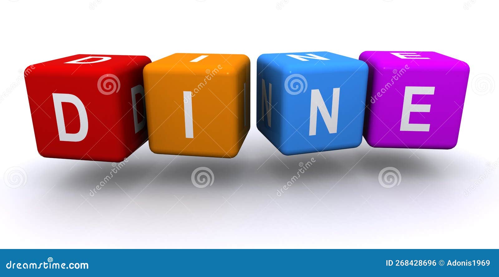 Dine word block on white stock illustration. Illustration of buttons ...