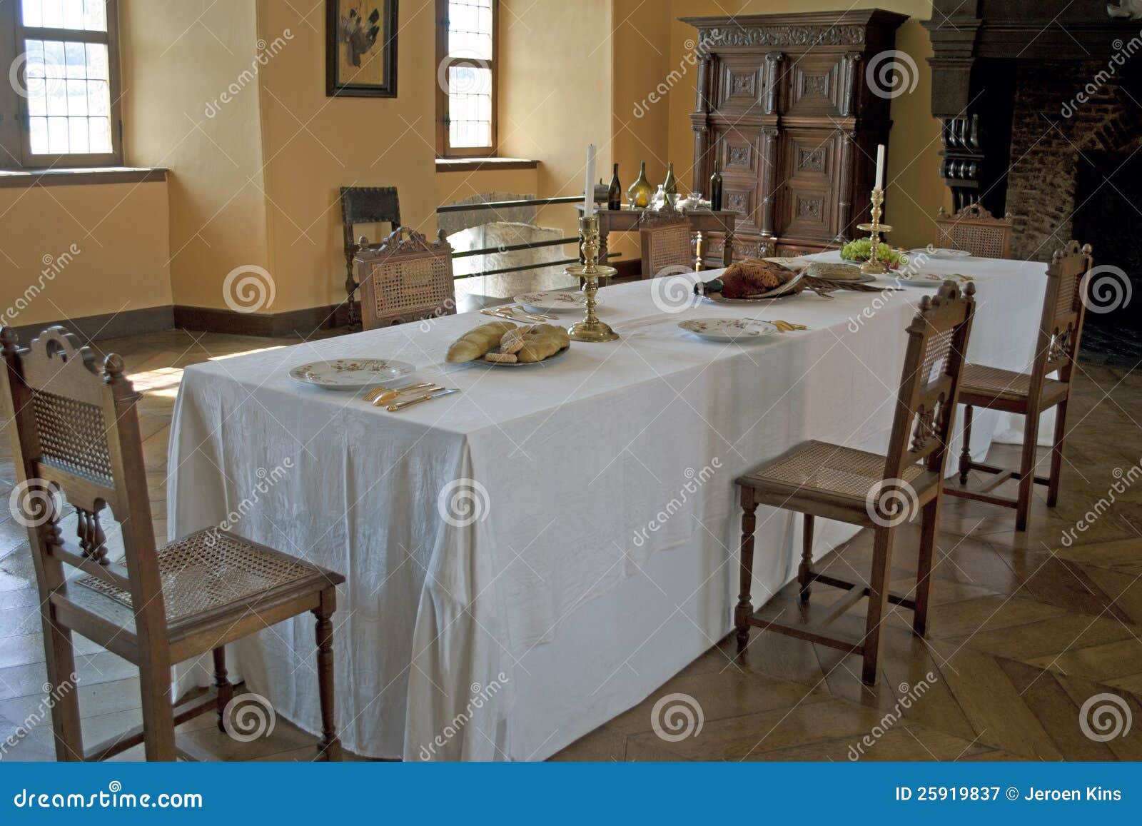 Diner at the castle stock image. Image of window, lavaux - 25919837