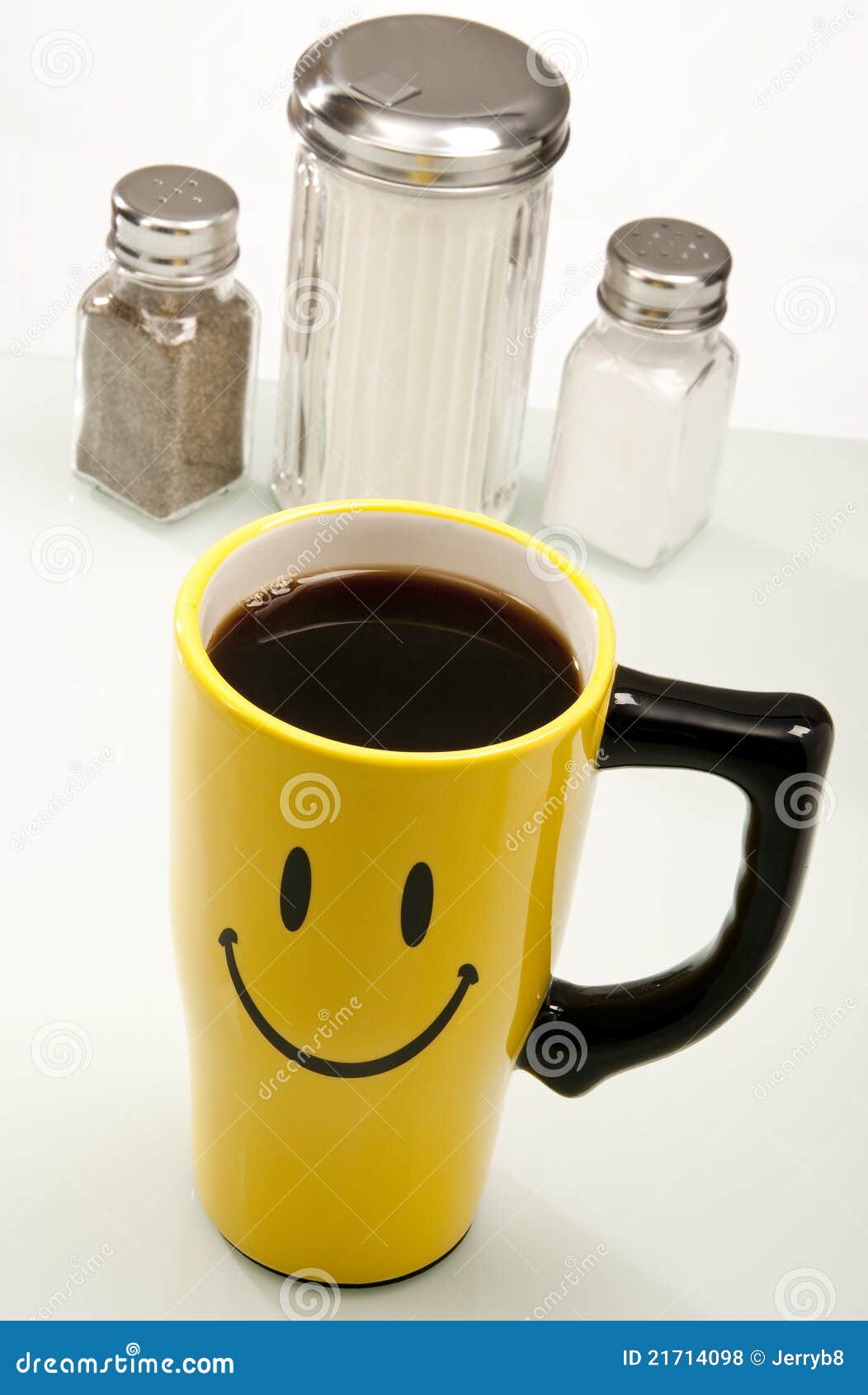 Diner Counter Condiments for Coffee Stock Photo - Image of grain ...