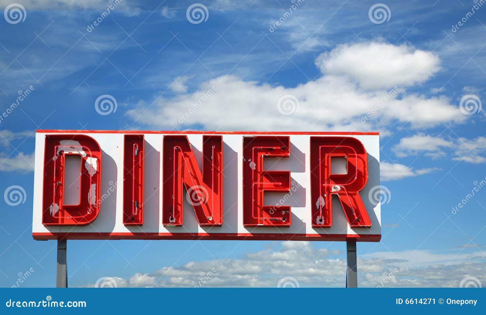 Diner Sign stock image. Image of lunch, food, dinner, diner - 6614271