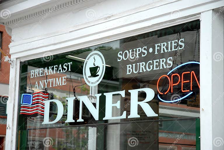 Diner window stock photo. Image of room, spoon, fries, diner - 858884