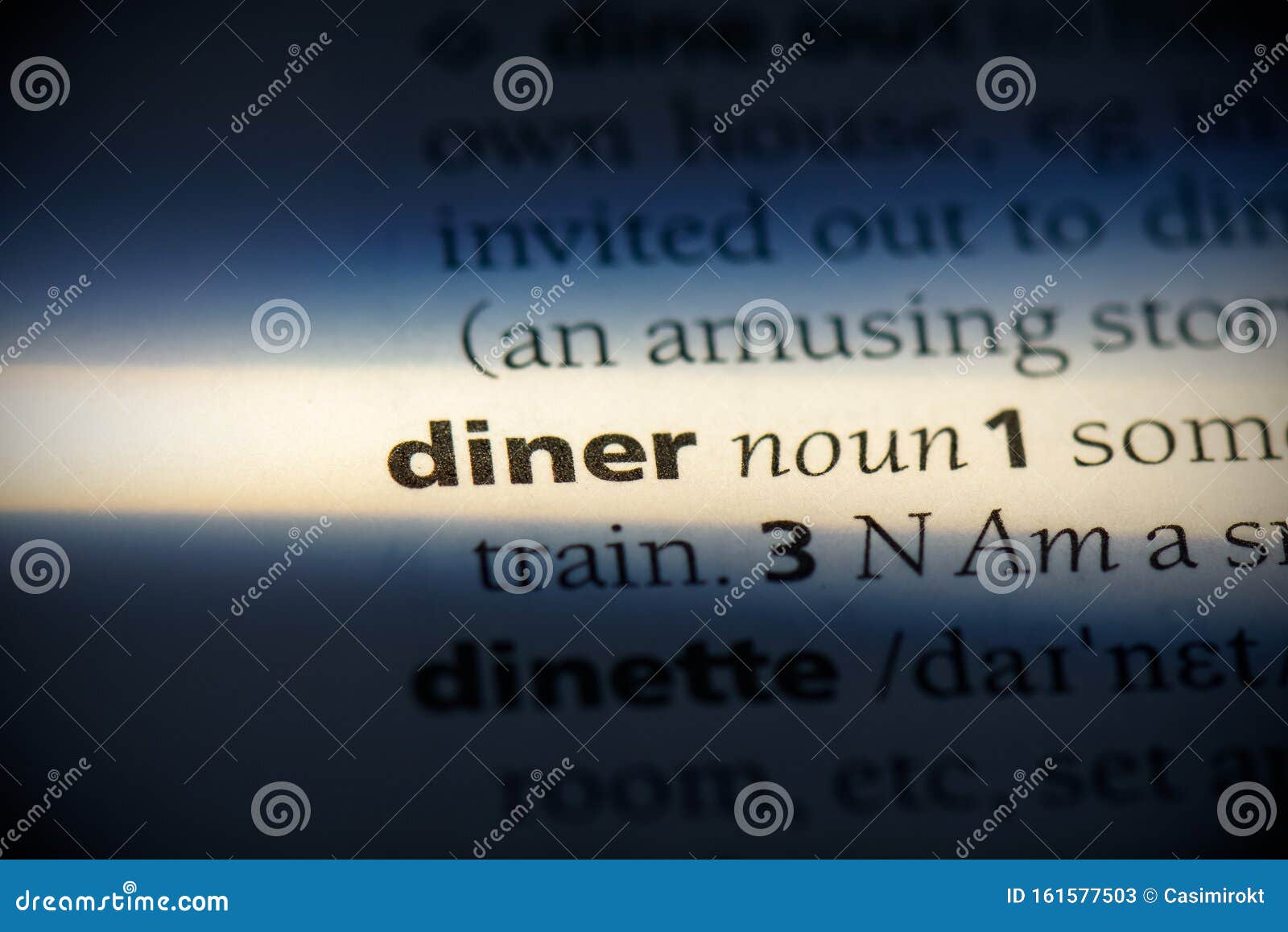 Diner stock image. Image of detail, macro, learn, concept - 161577503