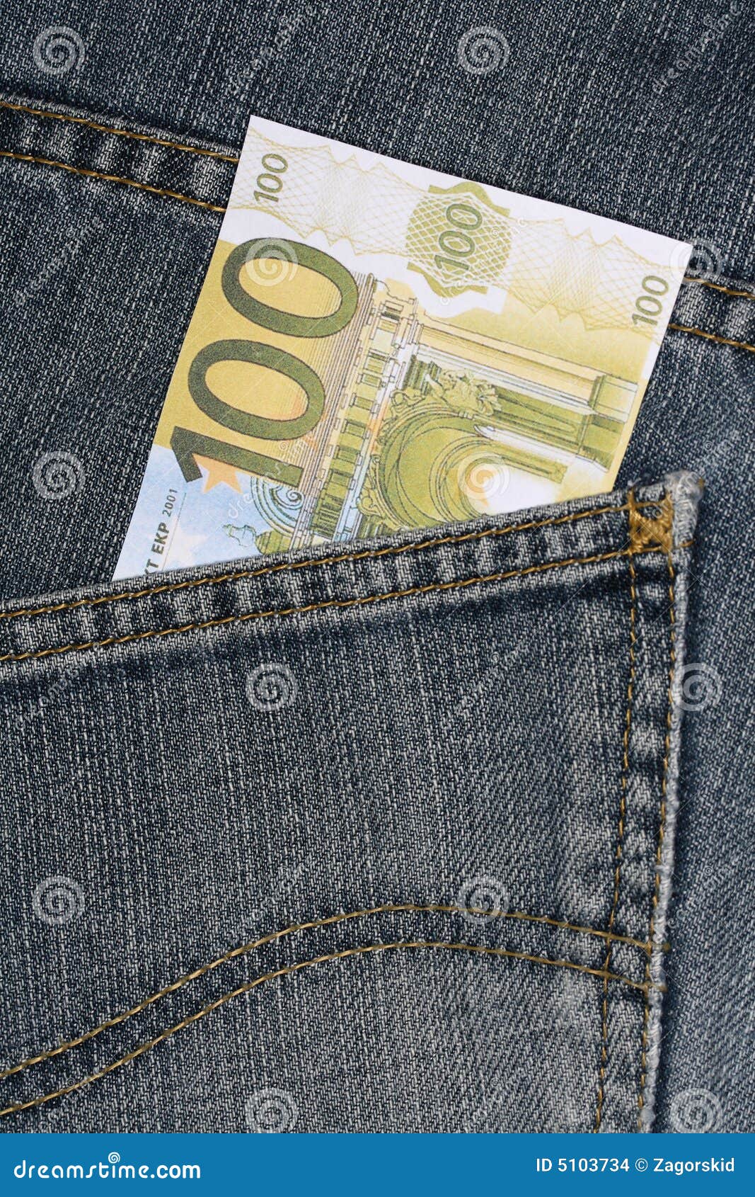 Dinero en el bolsillo foto de archivo. Imagen de concepto - 5103734