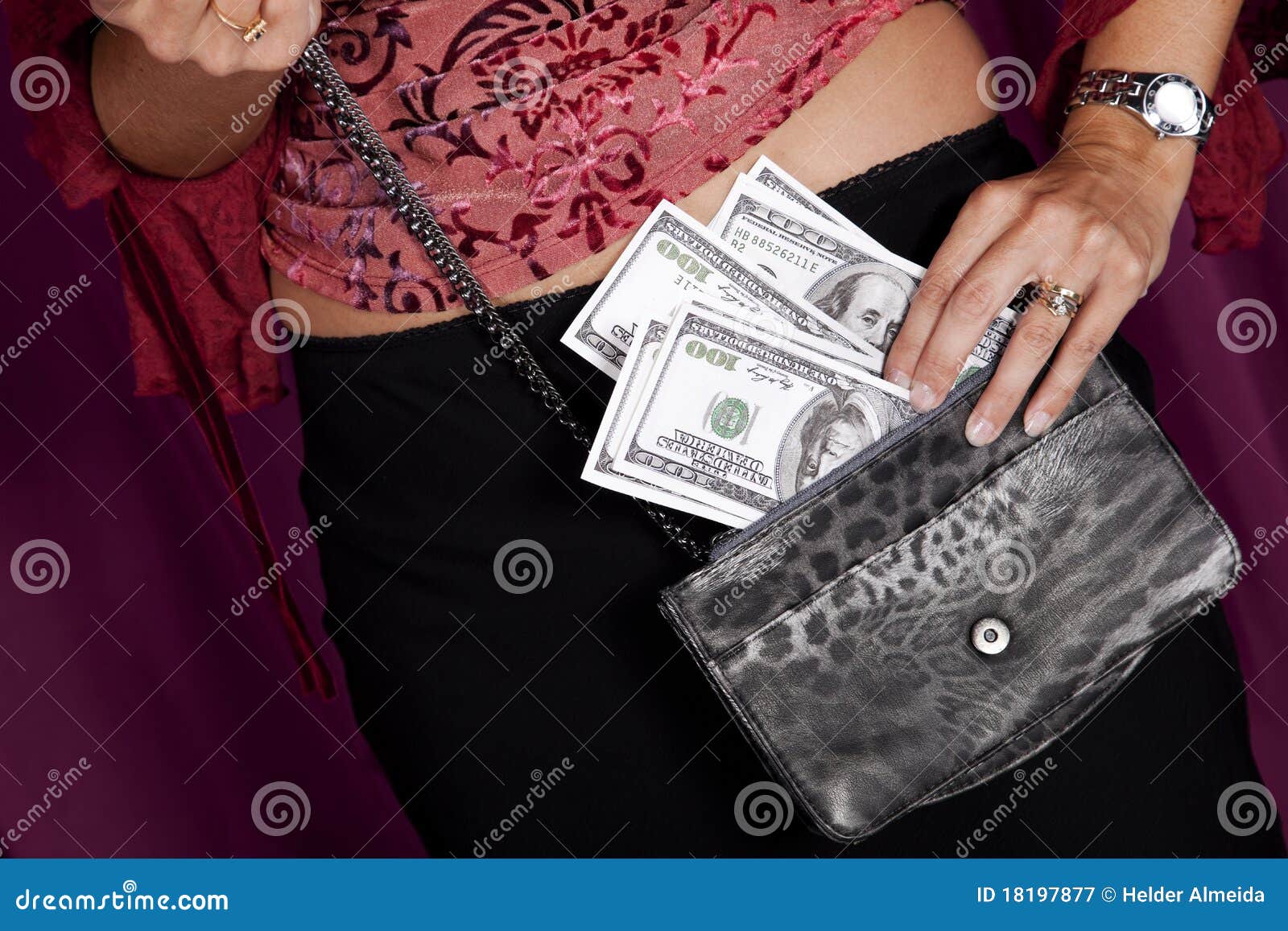 Dinero en el monedero imagen de archivo. Imagen de persona - 18197877
