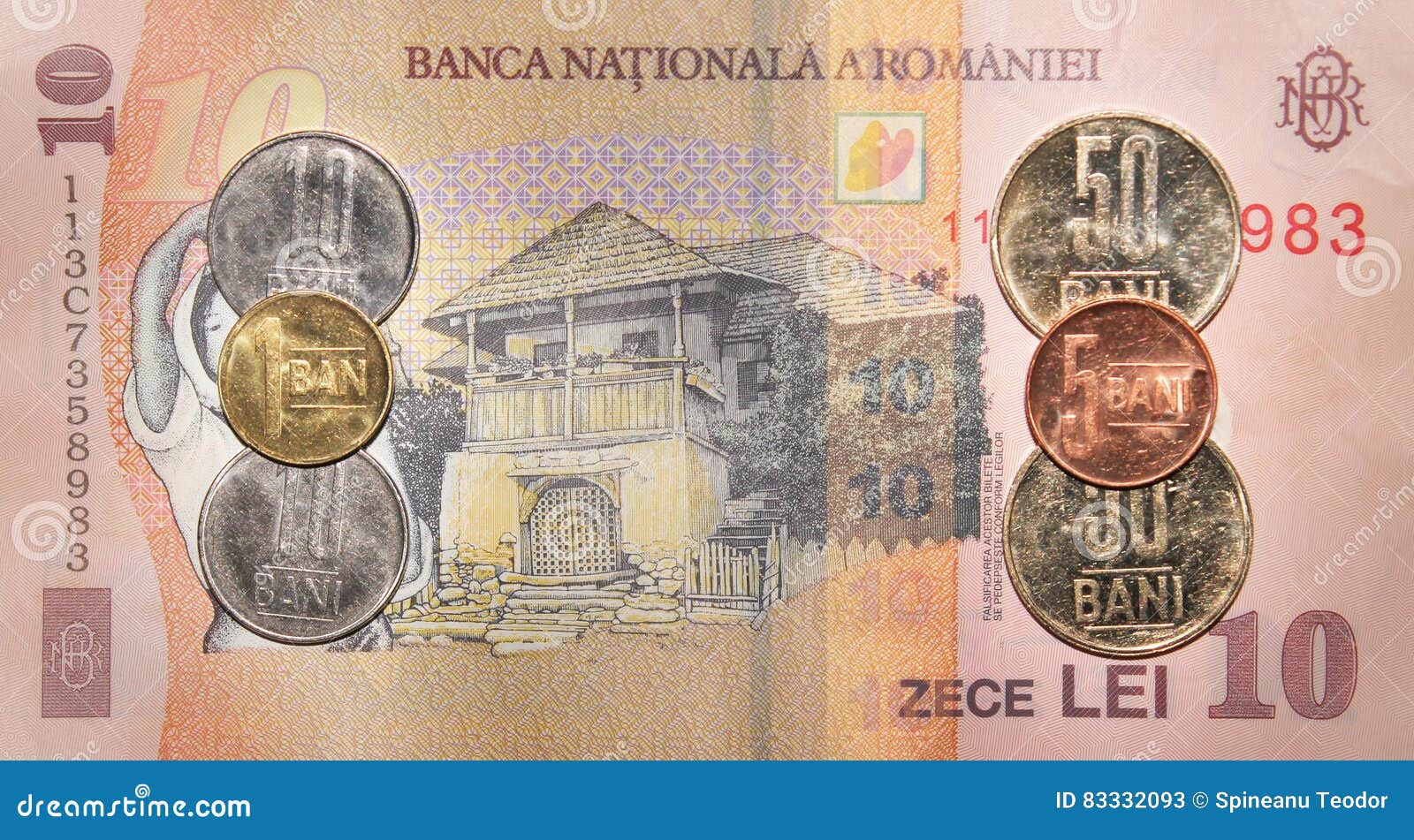 Dinero rumano: 10 leus imagen de archivo. Imagen de intercambio - 83332093