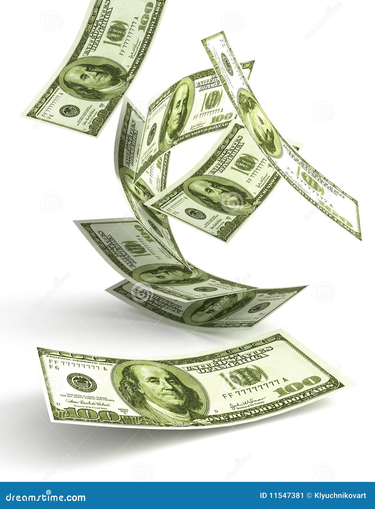 Dinero Verde 3d Descendente Stock de ilustración - Ilustración de ...