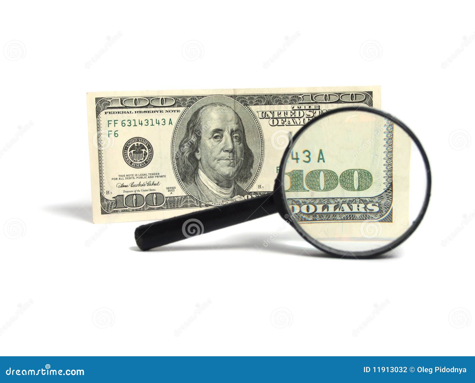 Dinero y lupa foto de archivo. Imagen de reembolso, investigue - 11913032