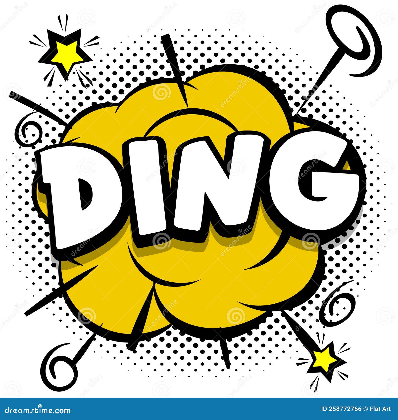 Ding Dong Comic Bright Template With Speech Bubbles On Colorful Frames ...