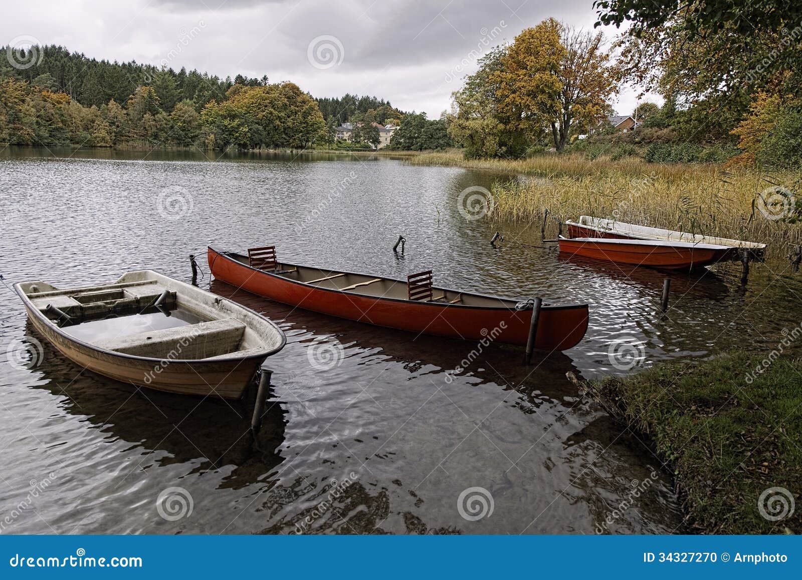 Dinghies in a Lake stock photo. Image of boat, season - 34327270