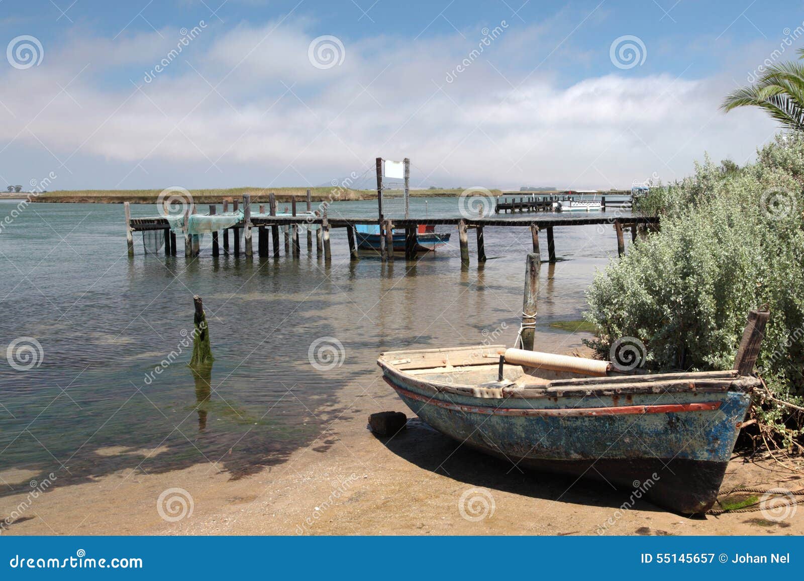 Dinghy on the Banks of the Bergriver, at Velddrift Stock Image - Image ...