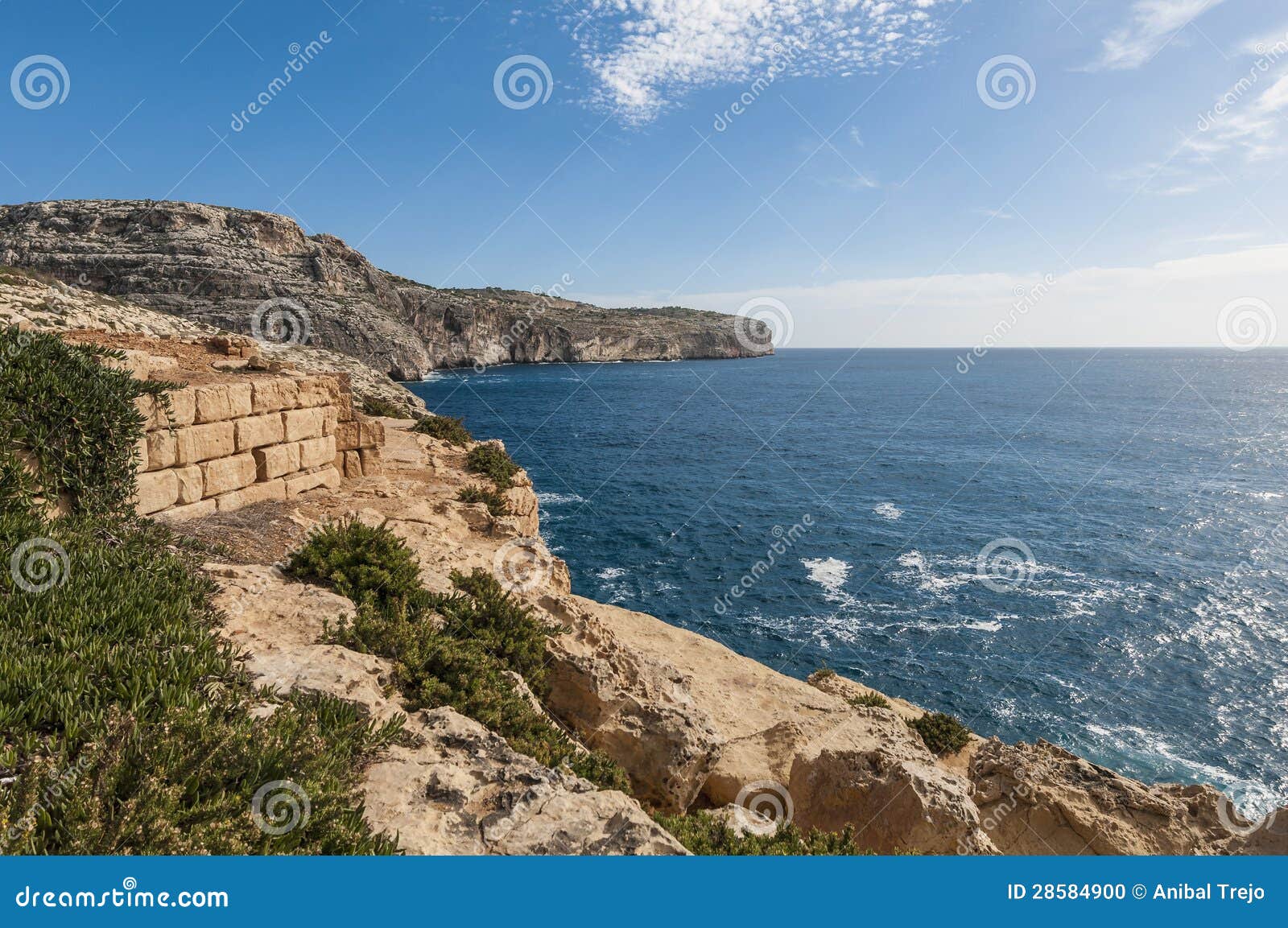 The Dingli Cliffs in Malta stock photo. Image of historic - 28584900