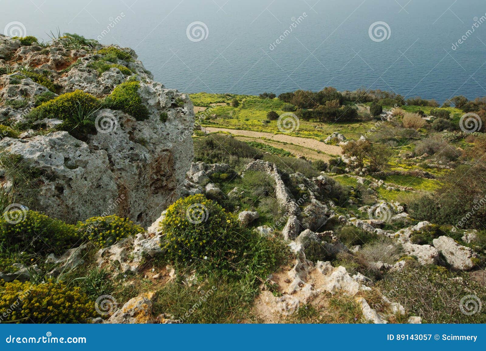 Dingli cliffs in Malta. stock image. Image of exterior - 89143057