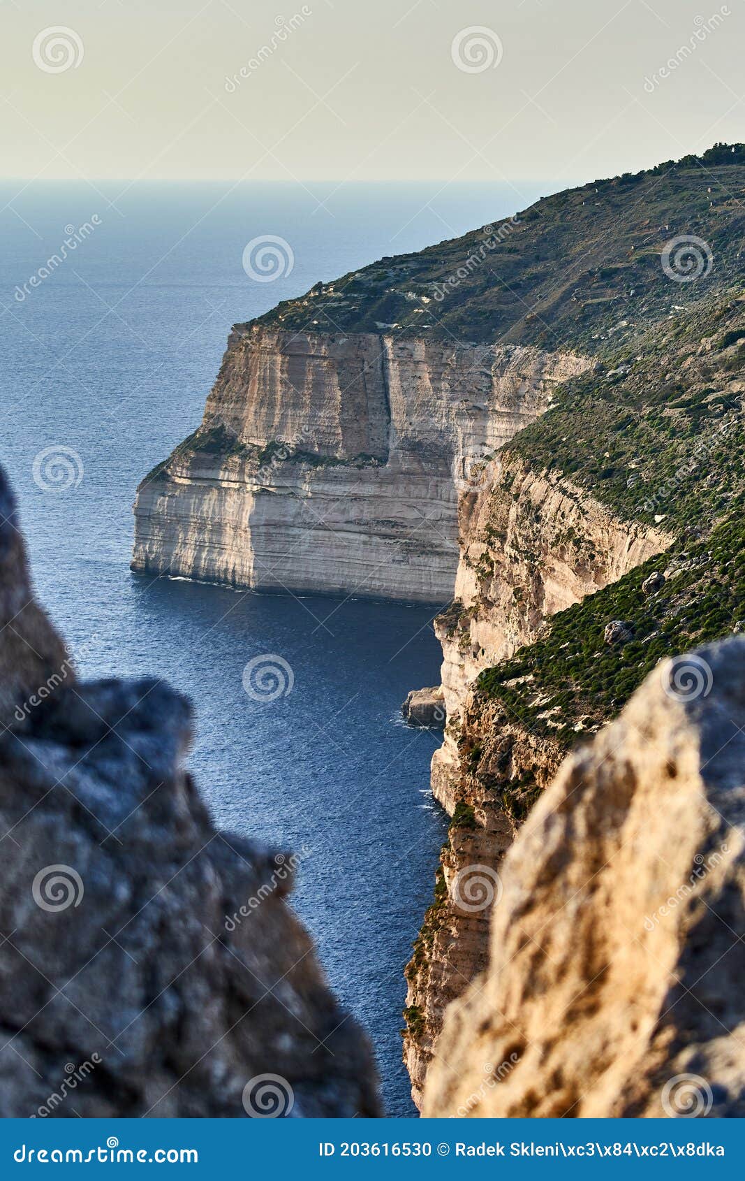 Dingli Cliffs, Malta, Sunset, Rock Stock Photo - Image of diving ...