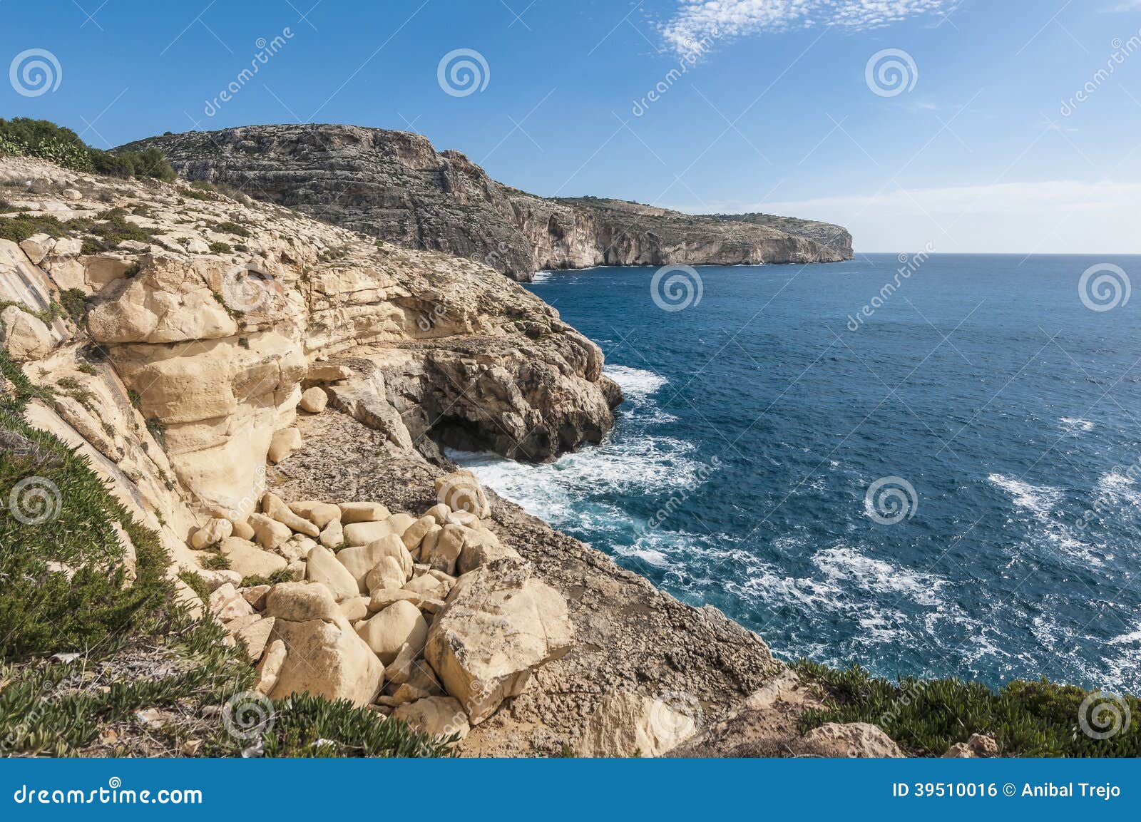 The Dingli Cliffs in Malta stock photo. Image of historic - 39510016