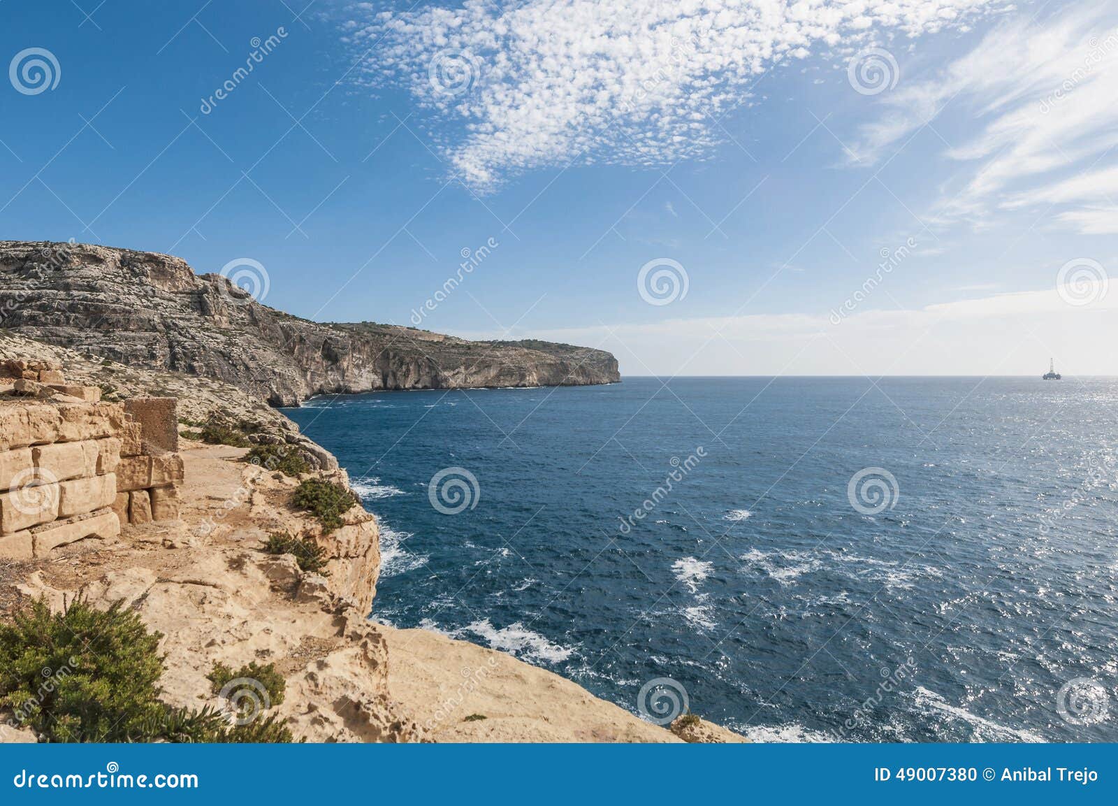 The Dingli Cliffs in Malta stock photo. Image of destination - 49007380