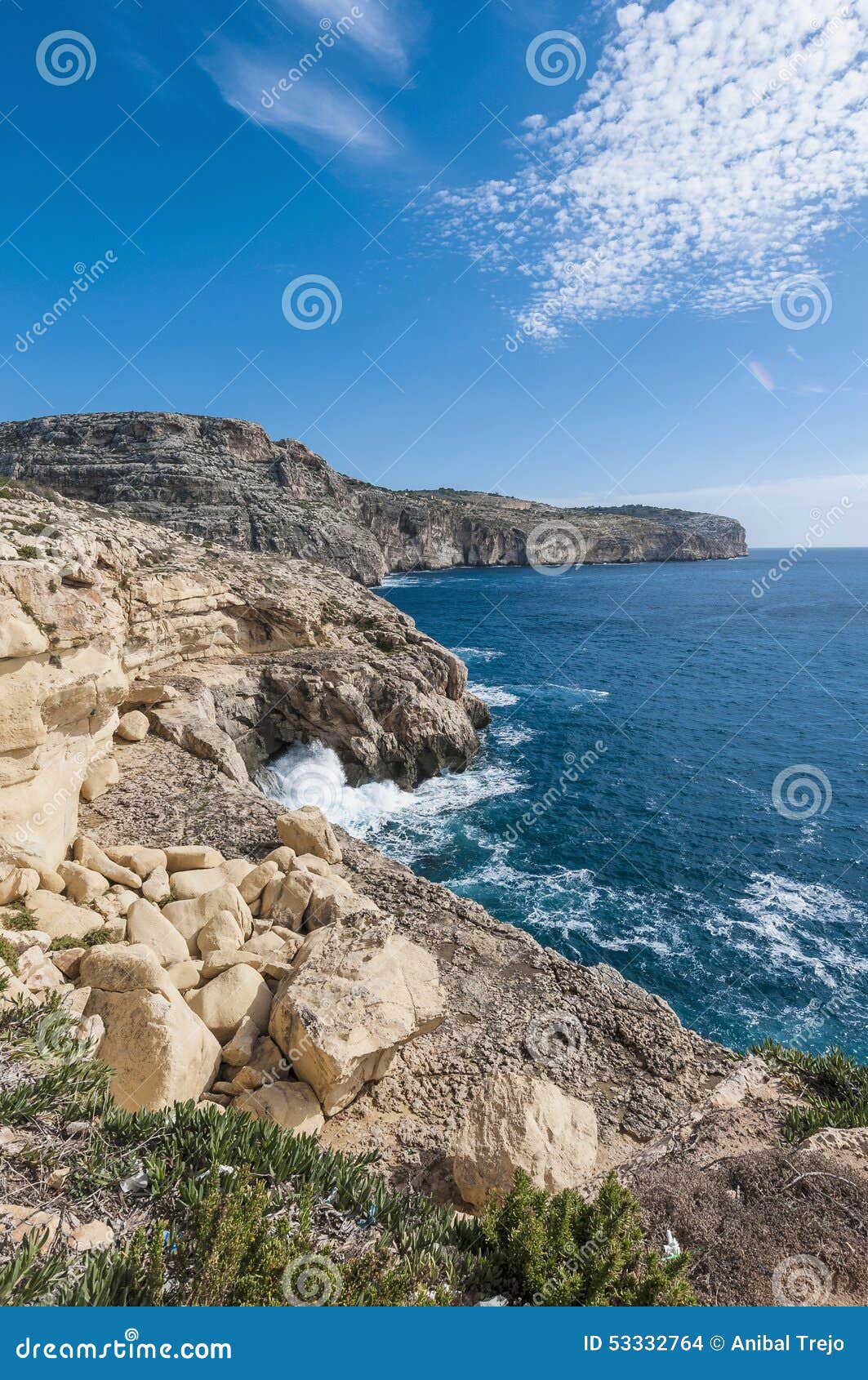 The Dingli Cliffs in Malta stock photo. Image of scene - 53332764