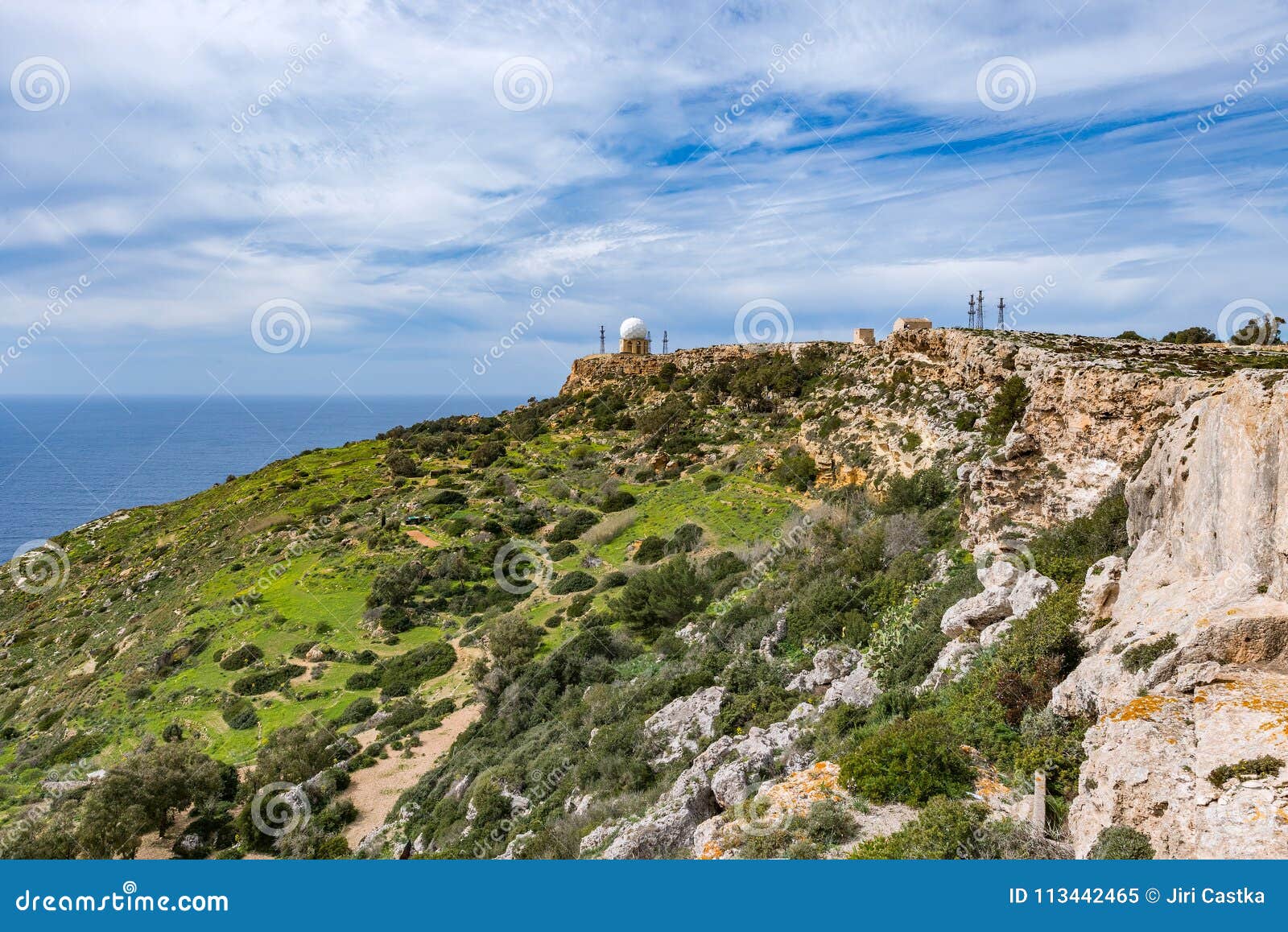 Dingli cliffs, Malta stock image. Image of famous, stone - 113442465