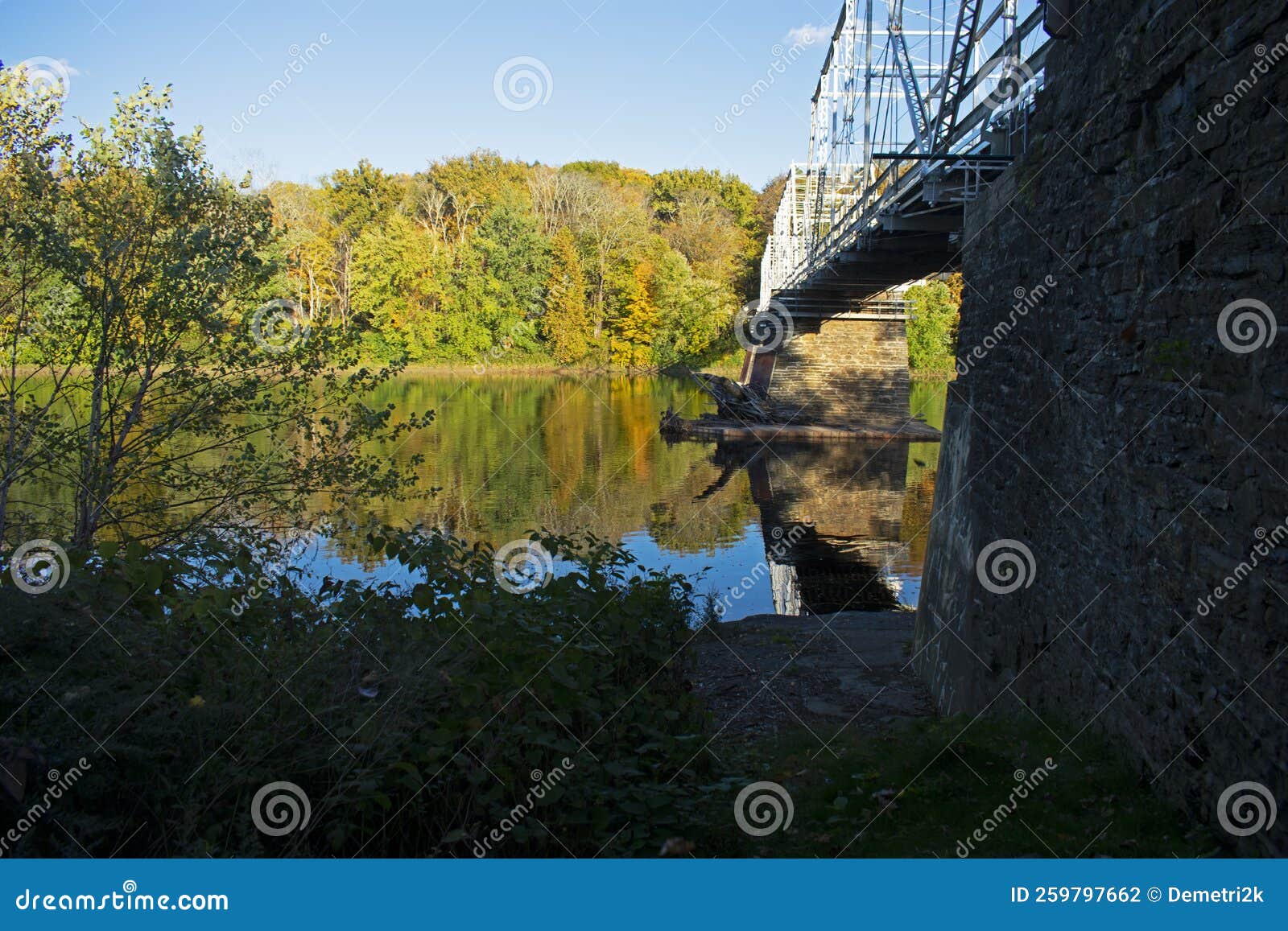 Dingmans Bridge at the Delaware River -03 Stock Photo - Image of ...