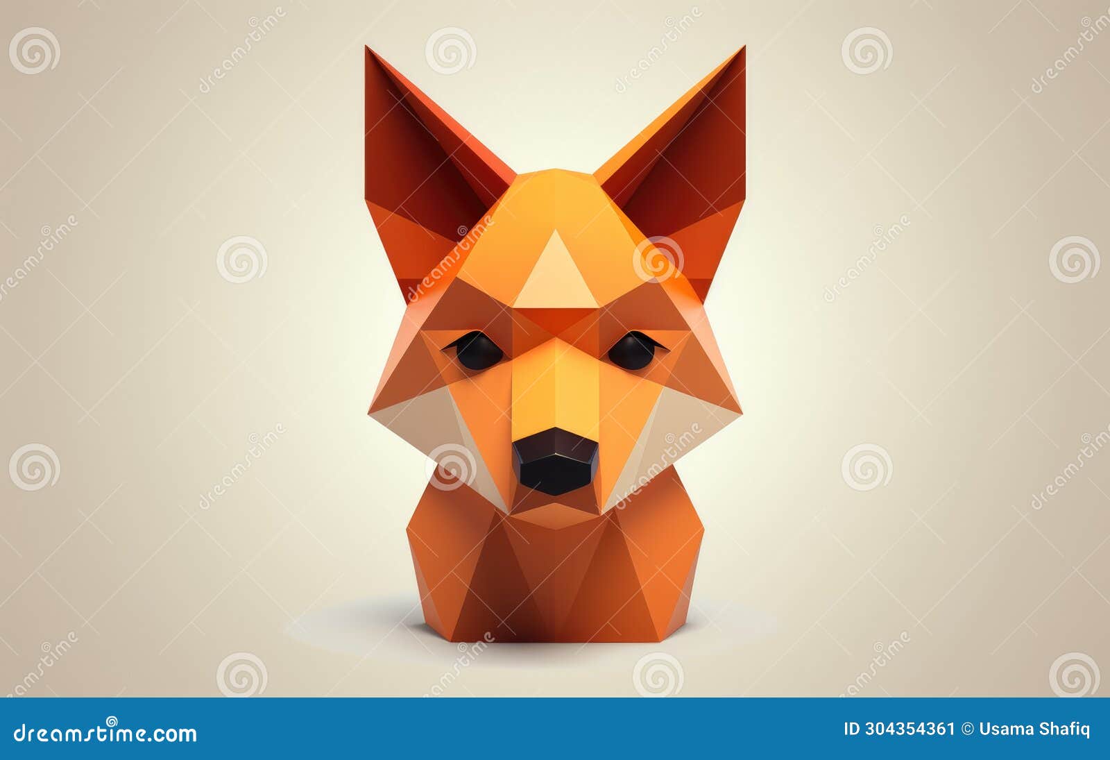 A Dingo Captured in Minimalist and Simple 3D Design Stock Illustration ...