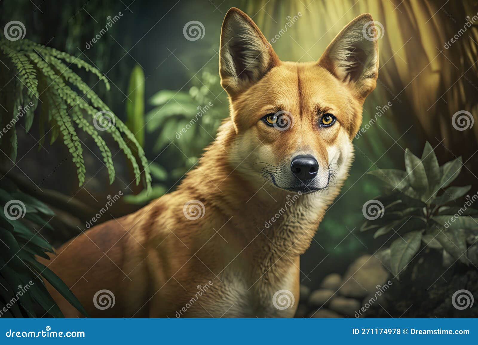 Dingo Dog Close-up. Generative AI Stock Illustration - Illustration of ...