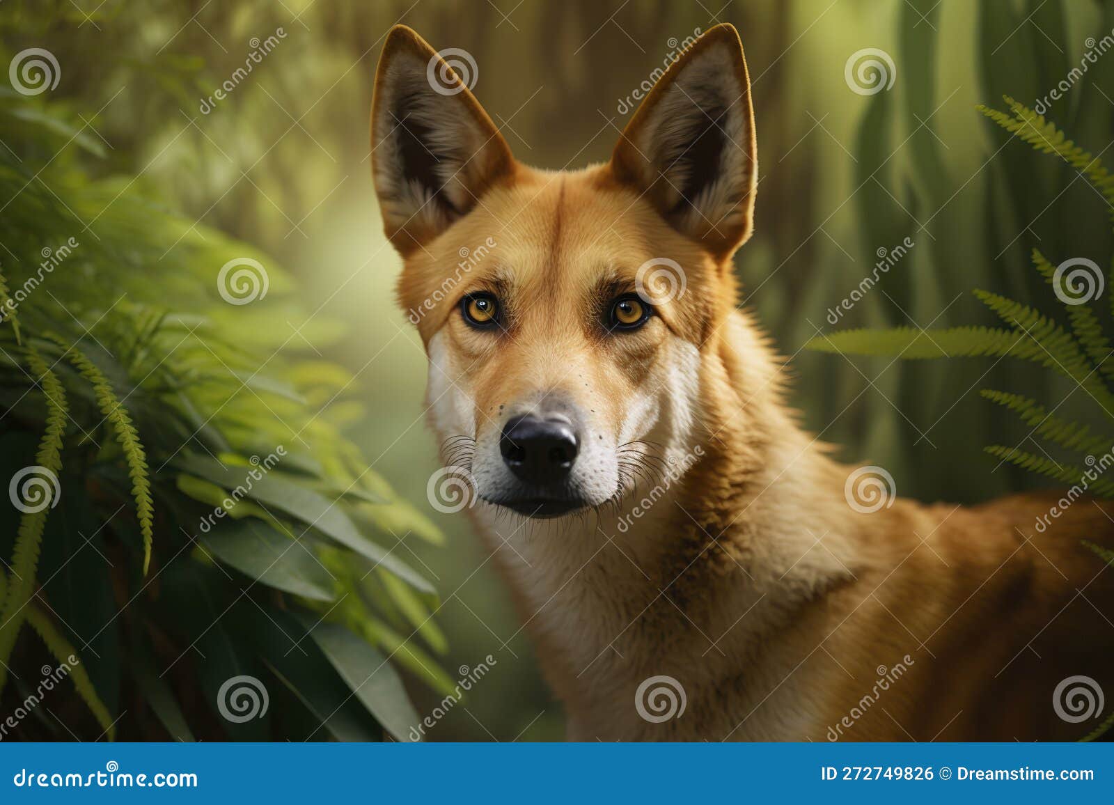 Dingo Dog Close-up. Generative AI Stock Illustration - Illustration of ...