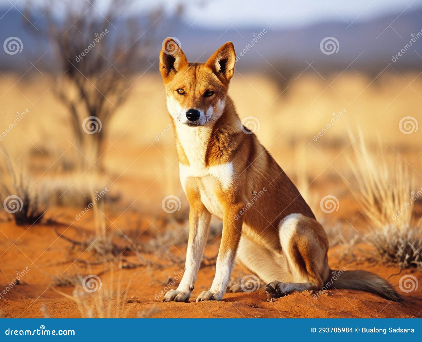 Ai Generated Illustration Wildlife Concept of Dingo Stock Illustration ...