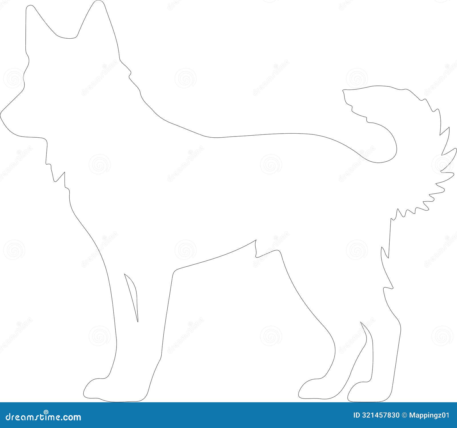Dingo Outline Silhouette Generative Ai Vector Illustration ...