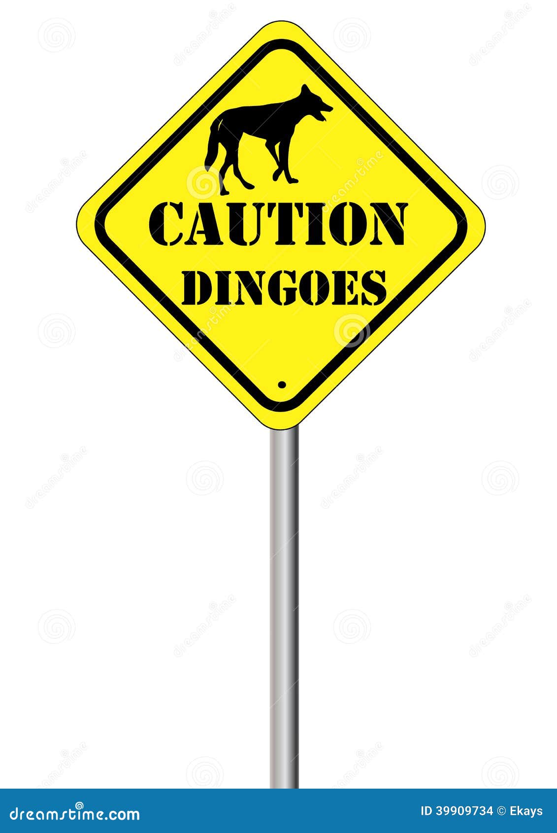 Dingo sign stock vector. Illustration of caution, steel - 39909734