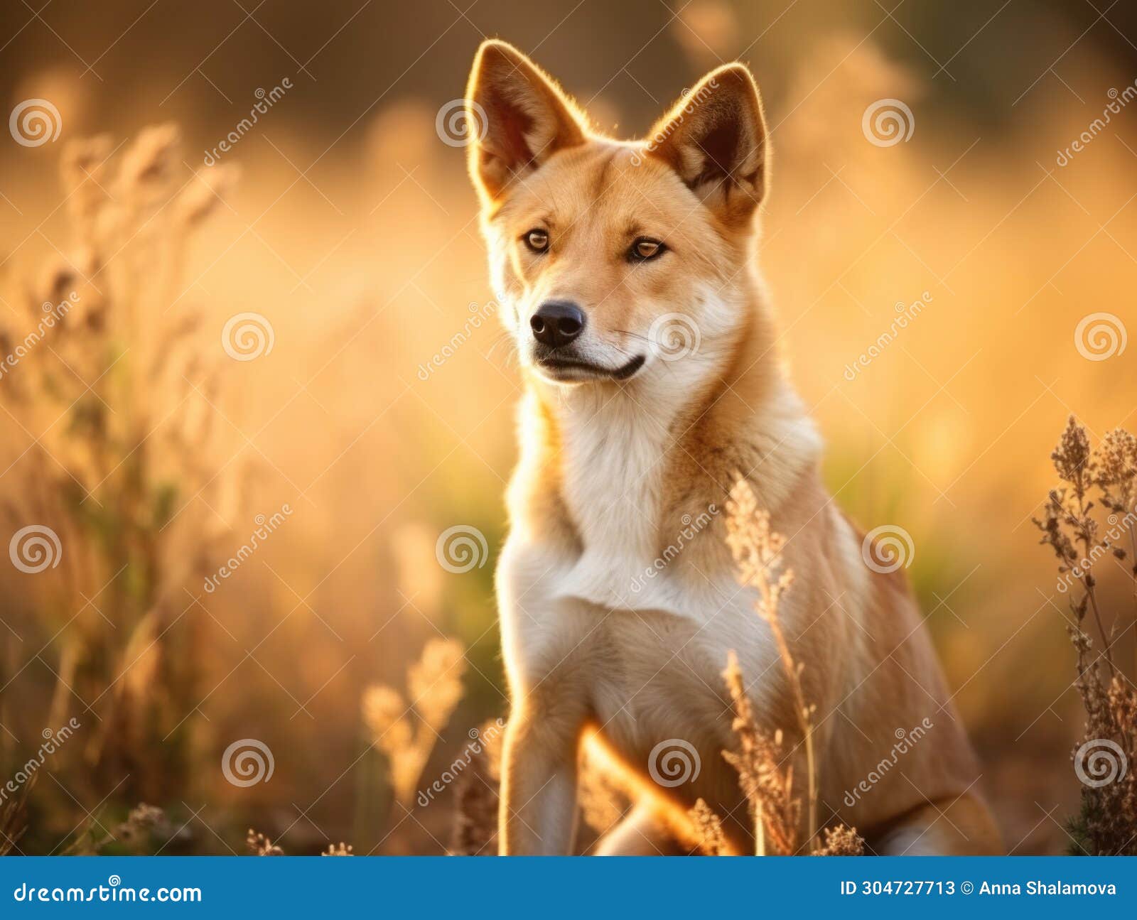 Dingo at Sunset in Australian Savanna Stock Image - Image of outdoors ...