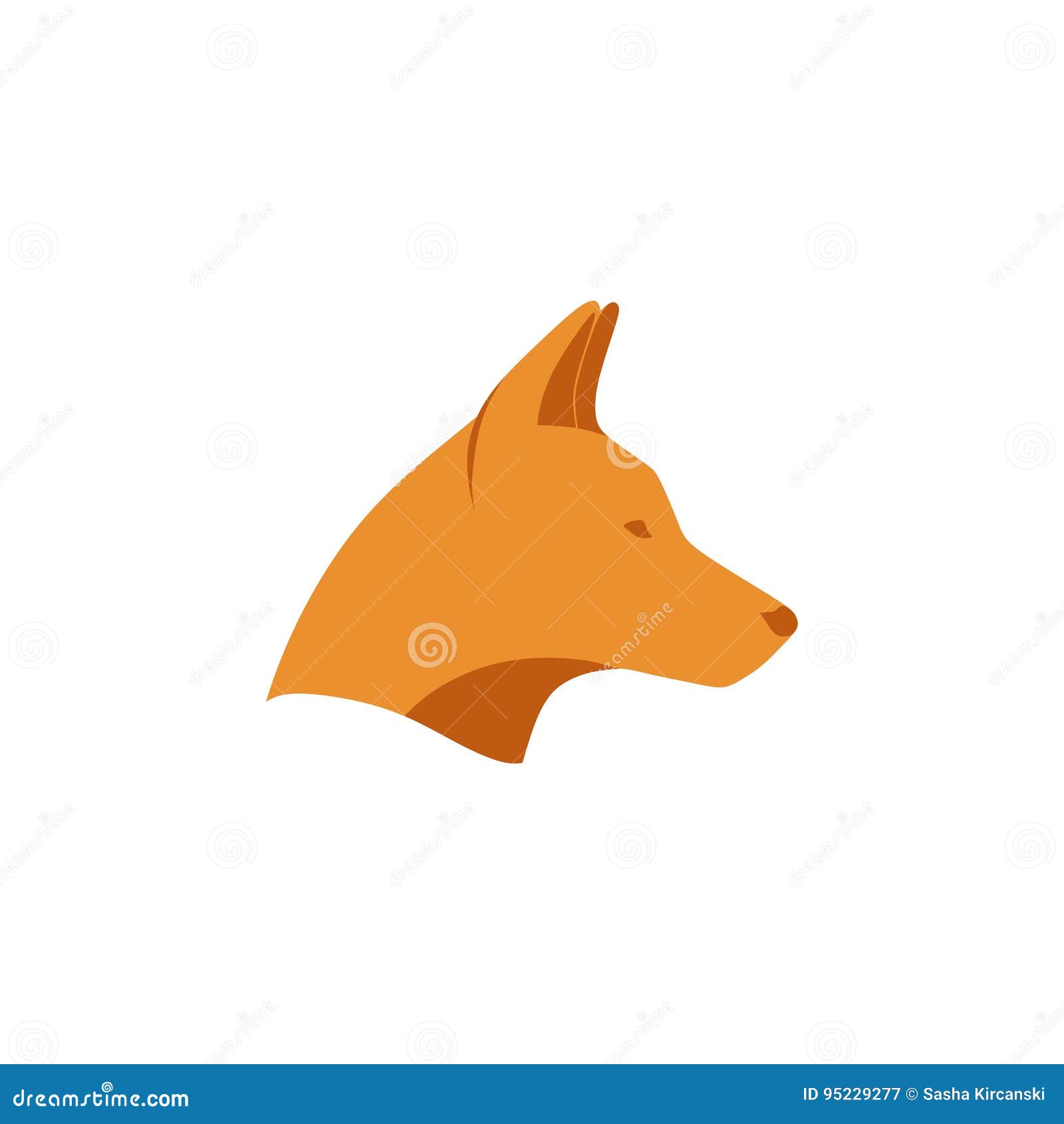 Dingo Dog Symbol Animal Beast Shape Icon Vector Illustration ...