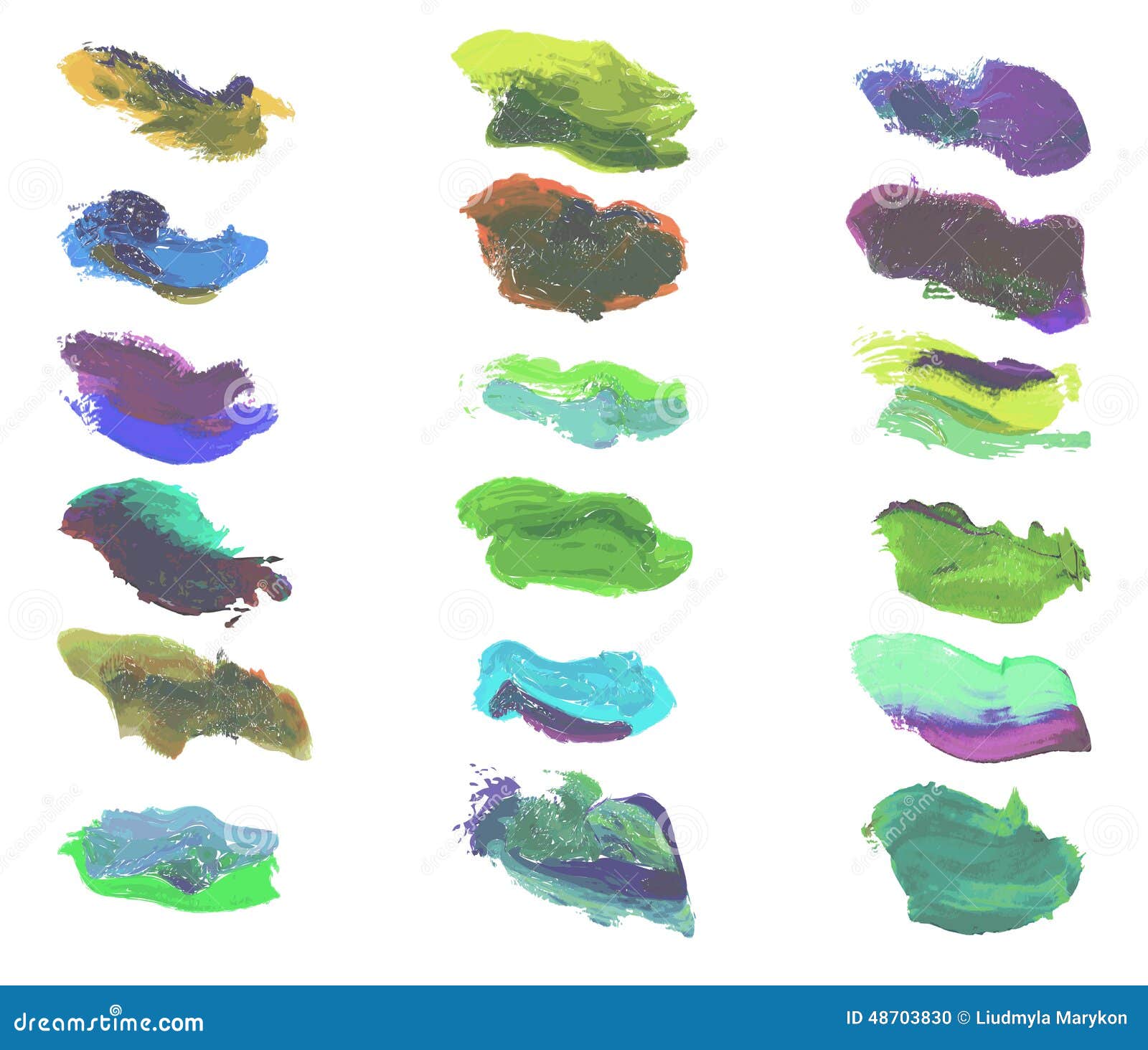 Dingy Colorful Watercolor Splashes Stock Vector - Illustration of grey ...