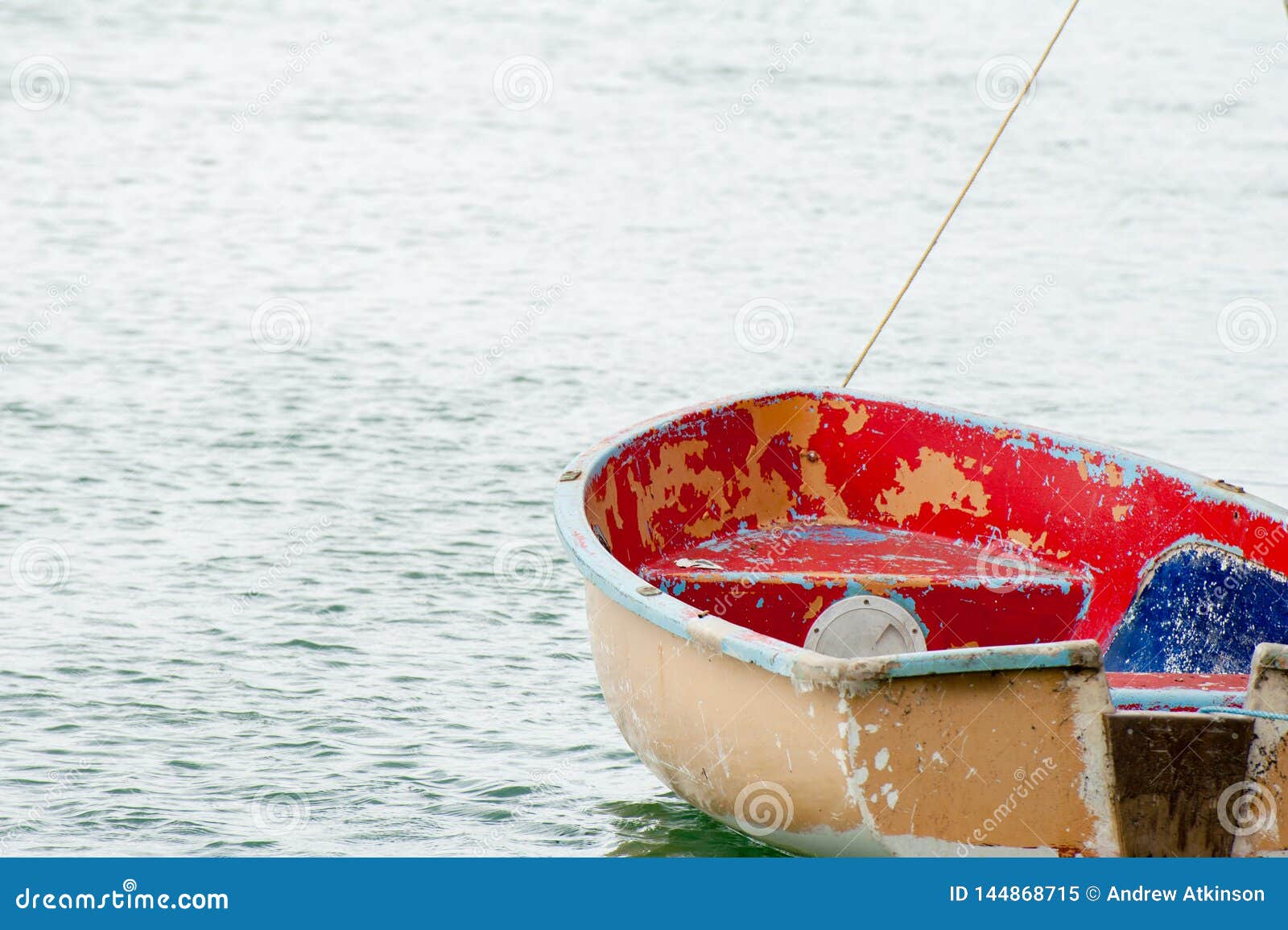 Dingy Moored on the Water Waiting for Use Stock Image - Image of coast ...