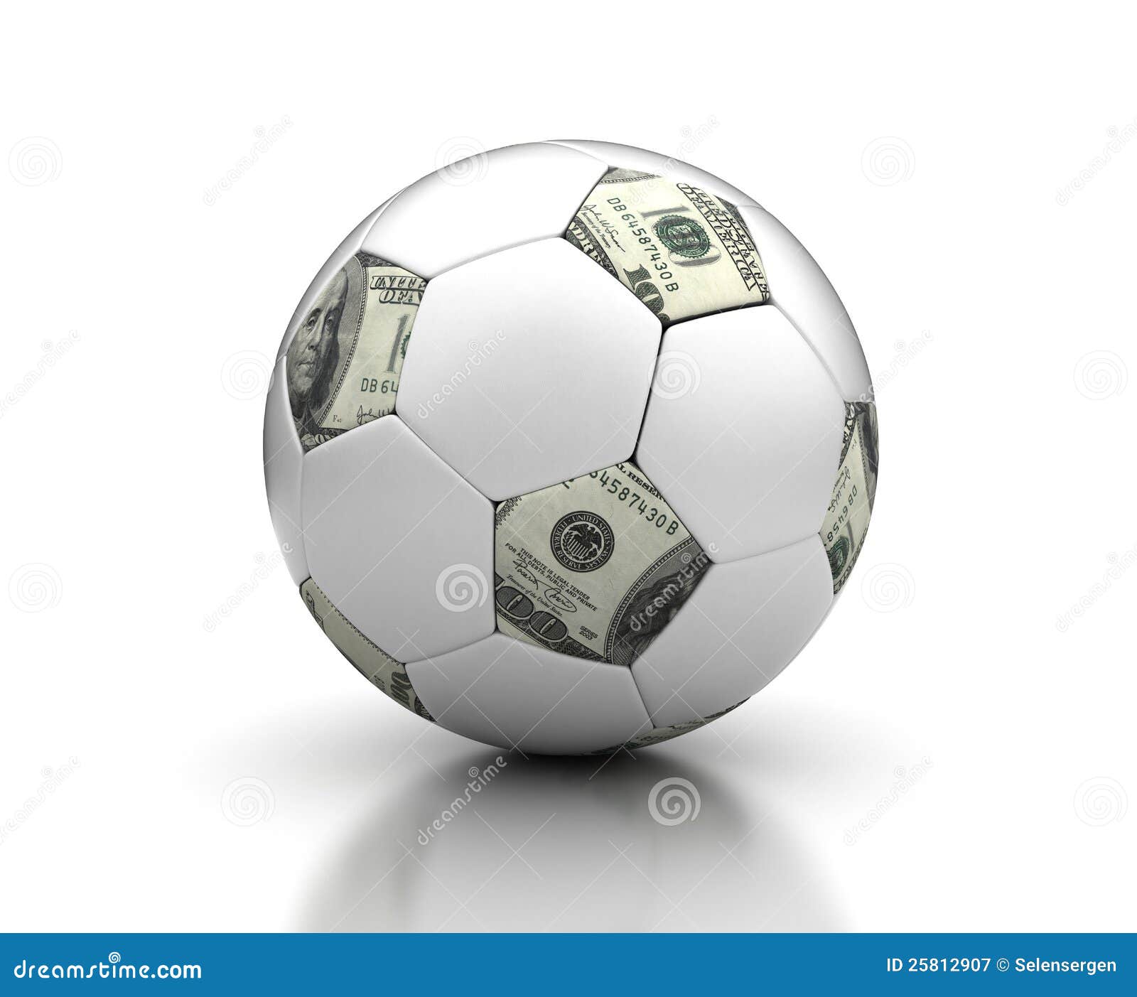 Dinheiro & futebol ilustração stock. Ilustração de moeda - 25812907