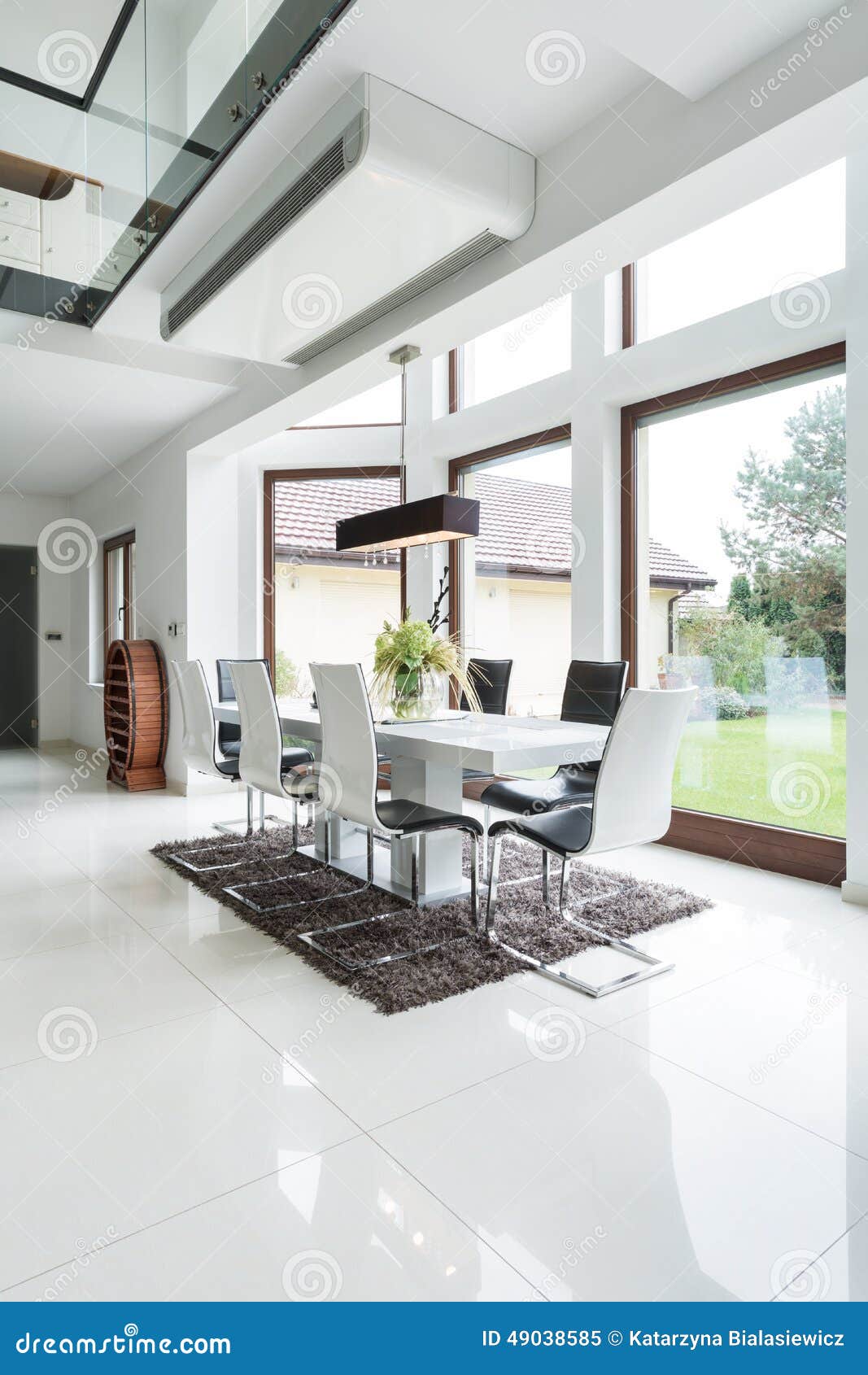 Dining Area in Designed House Stock Image - Image of elegant, elegance ...