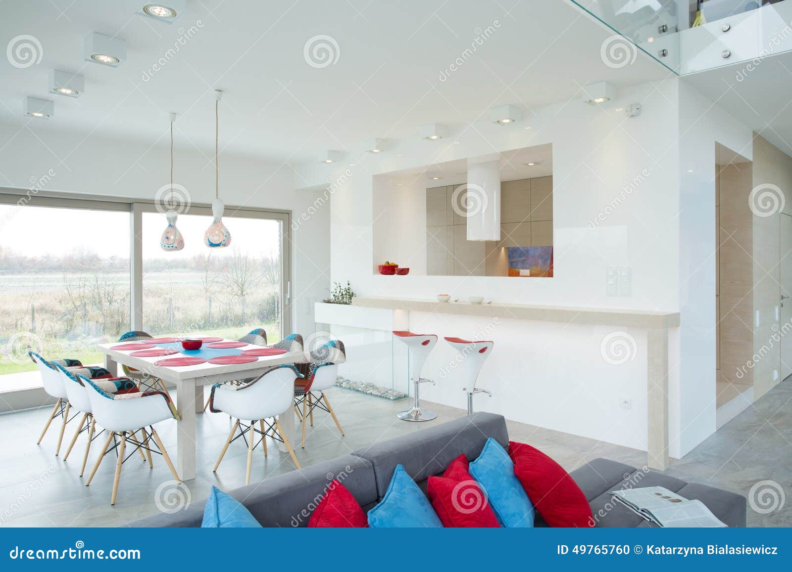 Dining Area Inside Expensive House Stock Photo - Image of luxurious ...