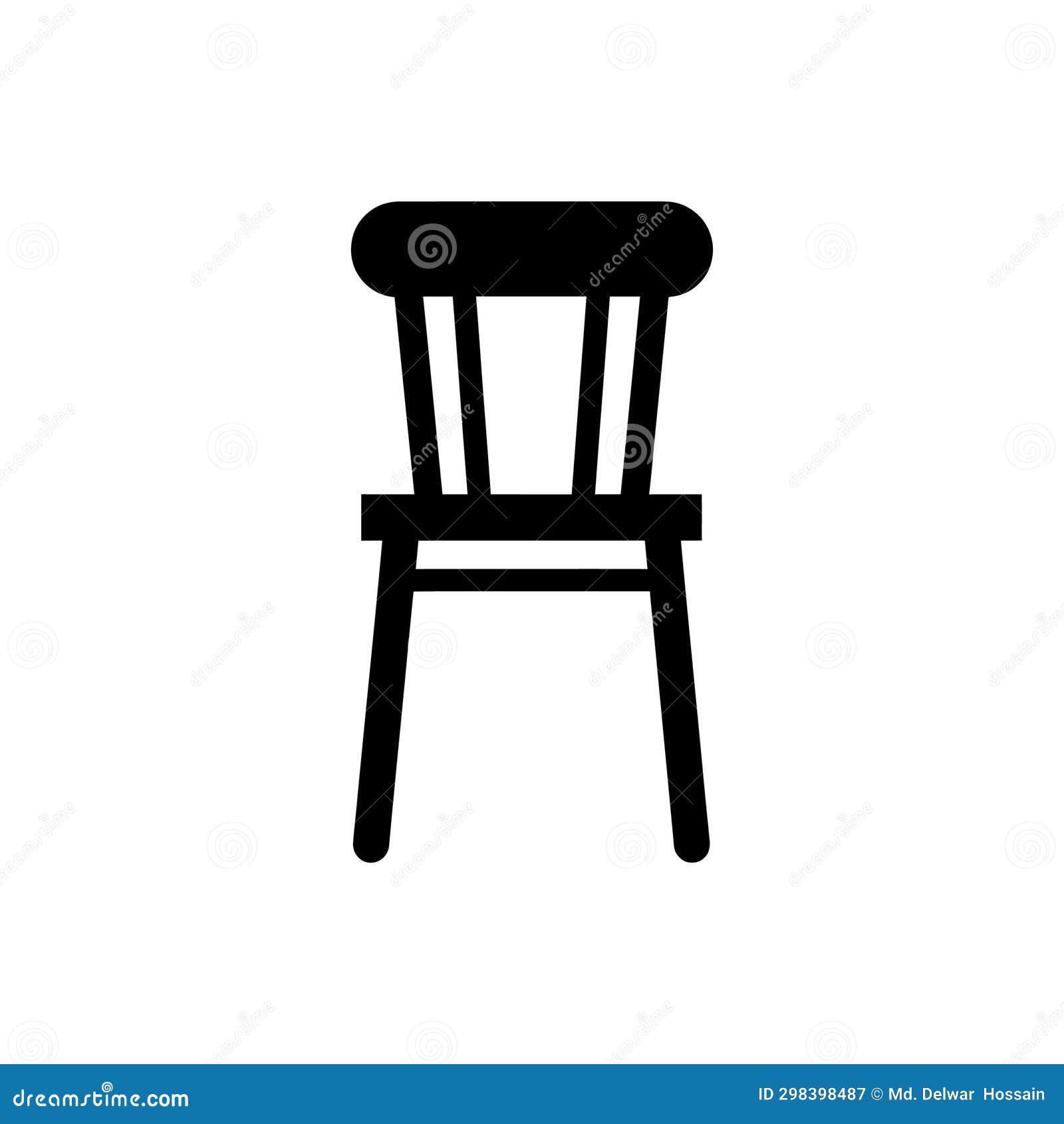 Dining Chair icon stock vector. Illustration of vector - 298398487