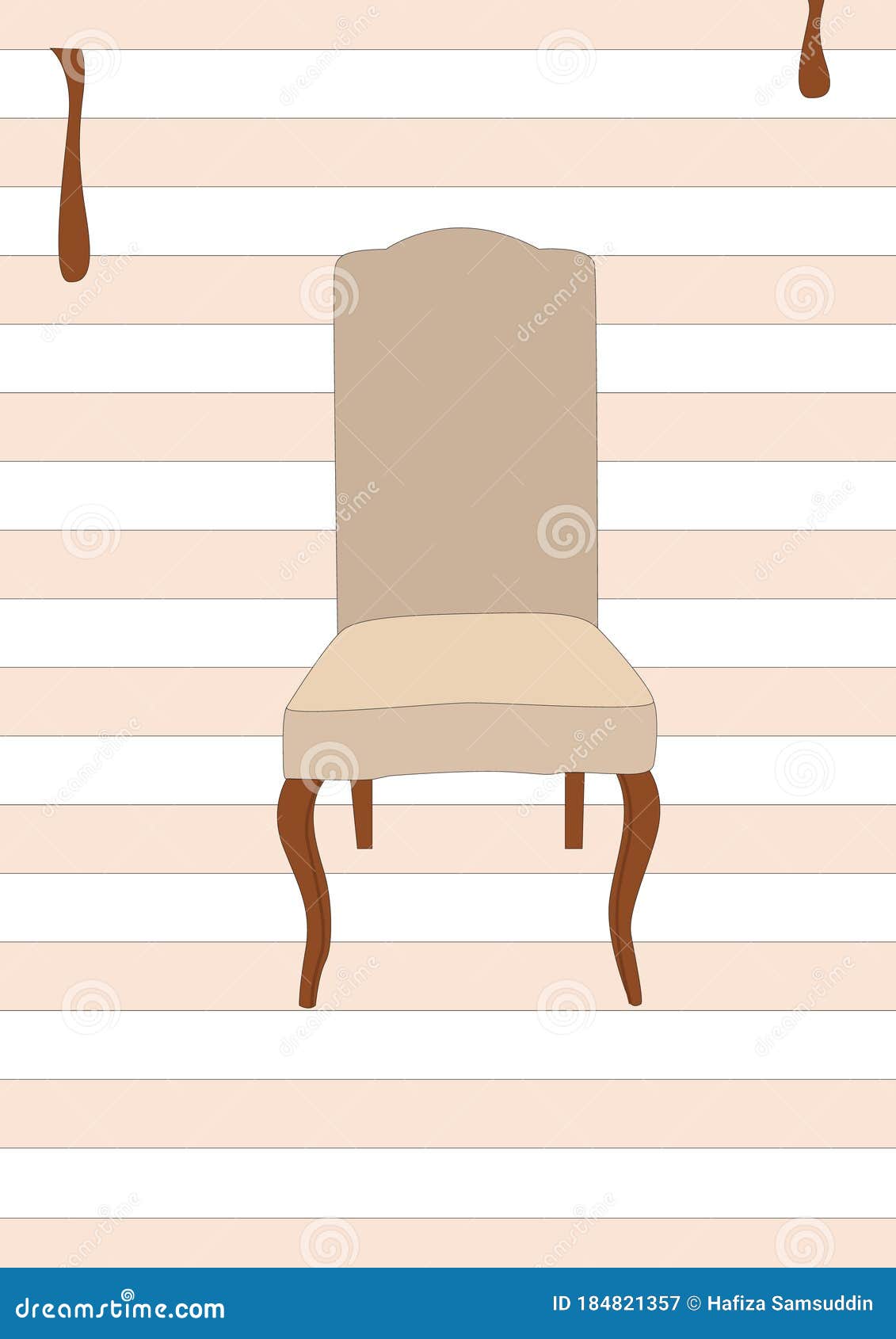 Dining Chair. Vector Illustration Decorative Background Design Stock ...