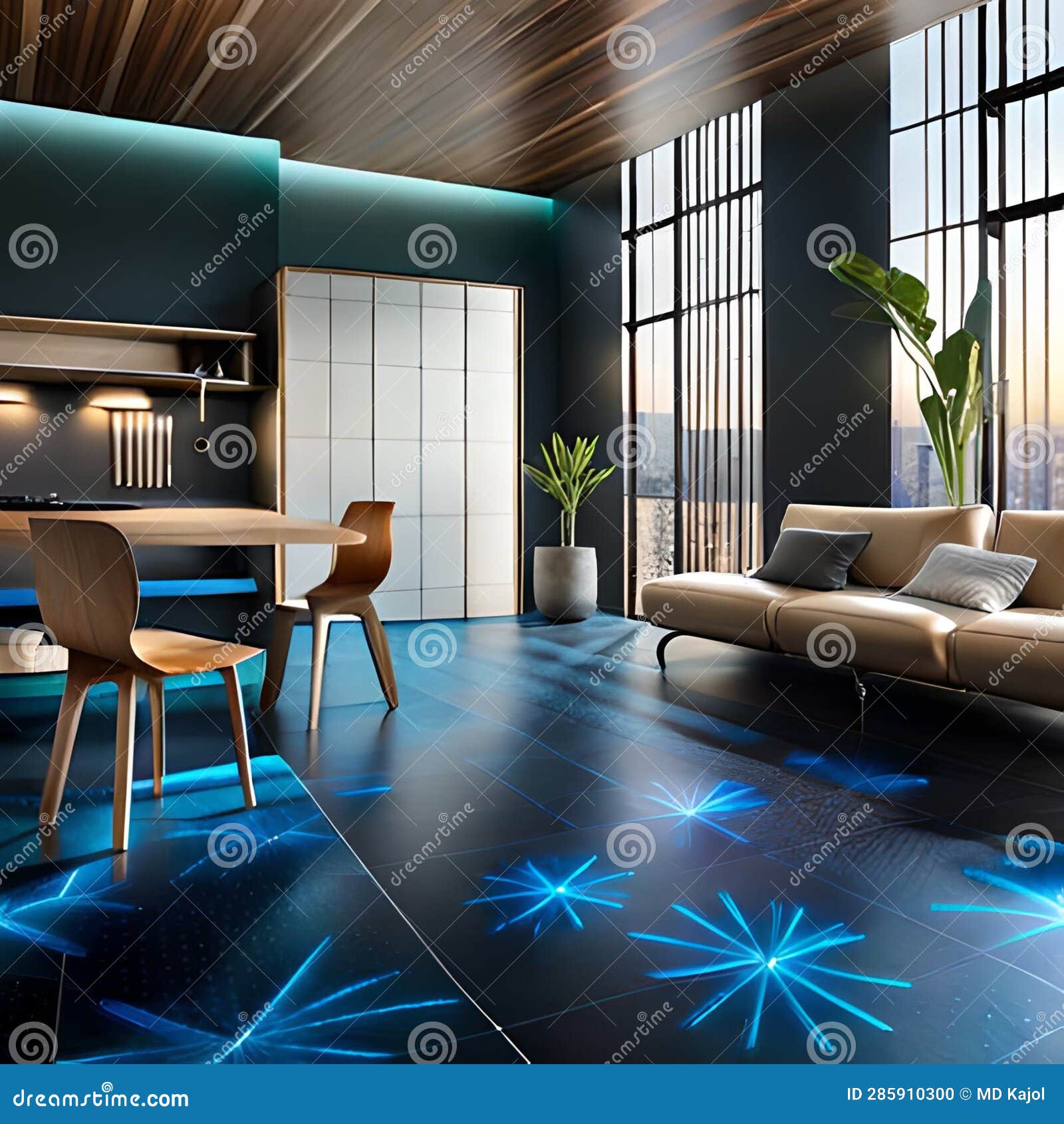 Dining Delights: Unconventional Room Designs Stock Illustration ...