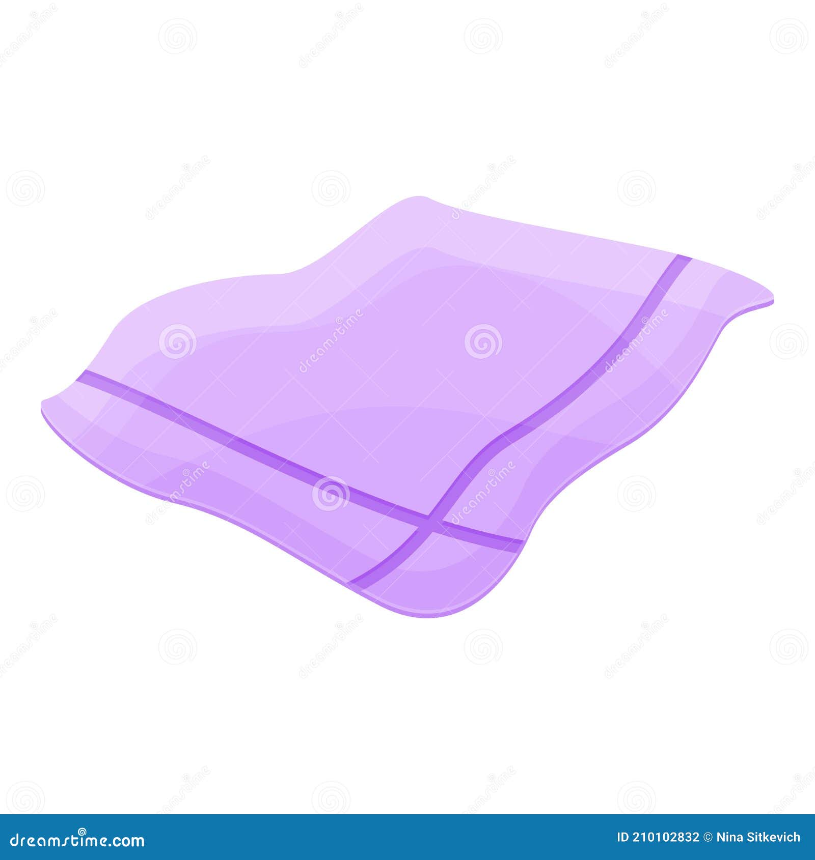 Dining Handkerchief Icon, Cartoon Style Stock Vector - Illustration of ...