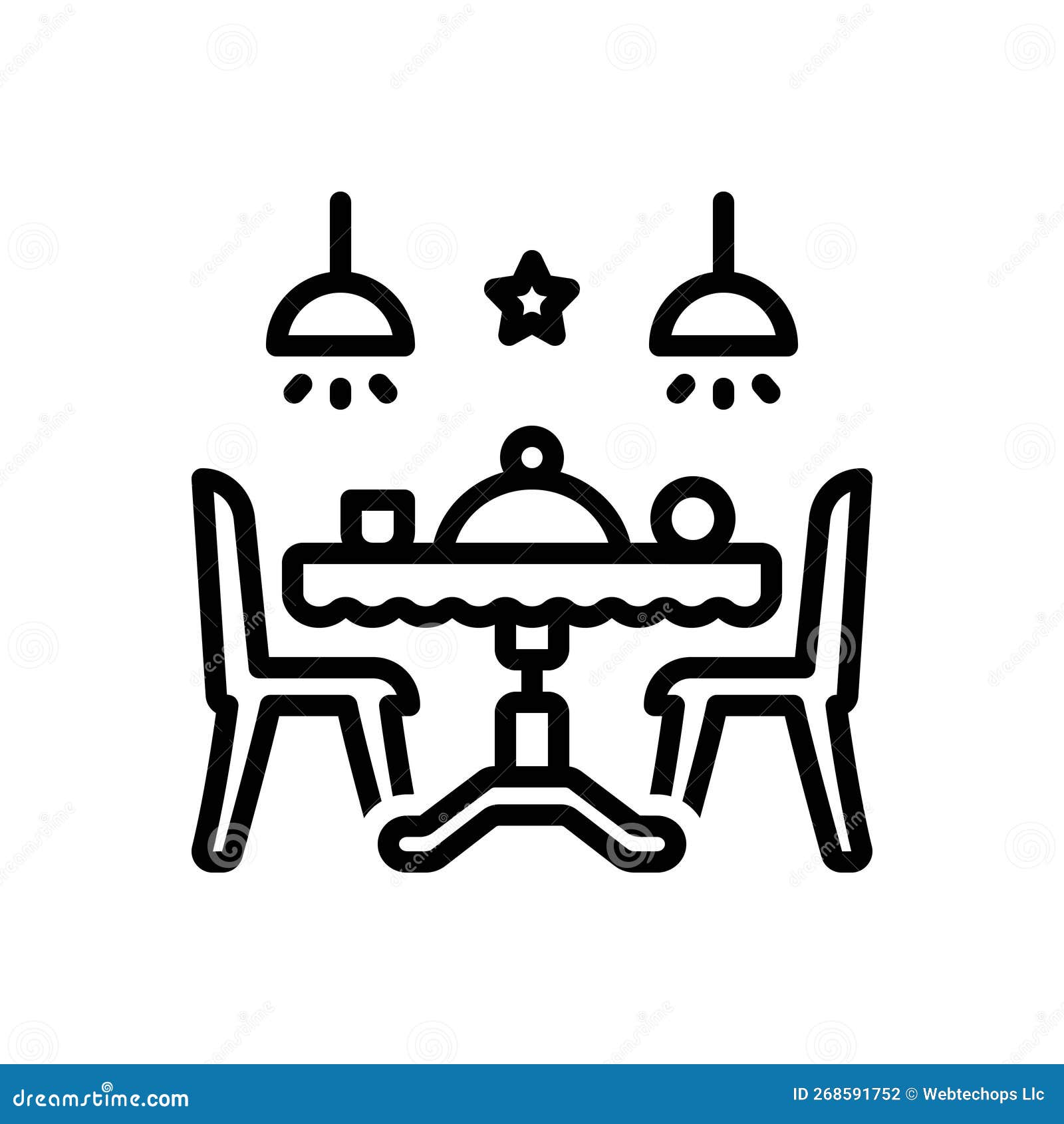 Black Line Icon for Dining, Dinner and Eat Stock Vector - Illustration ...
