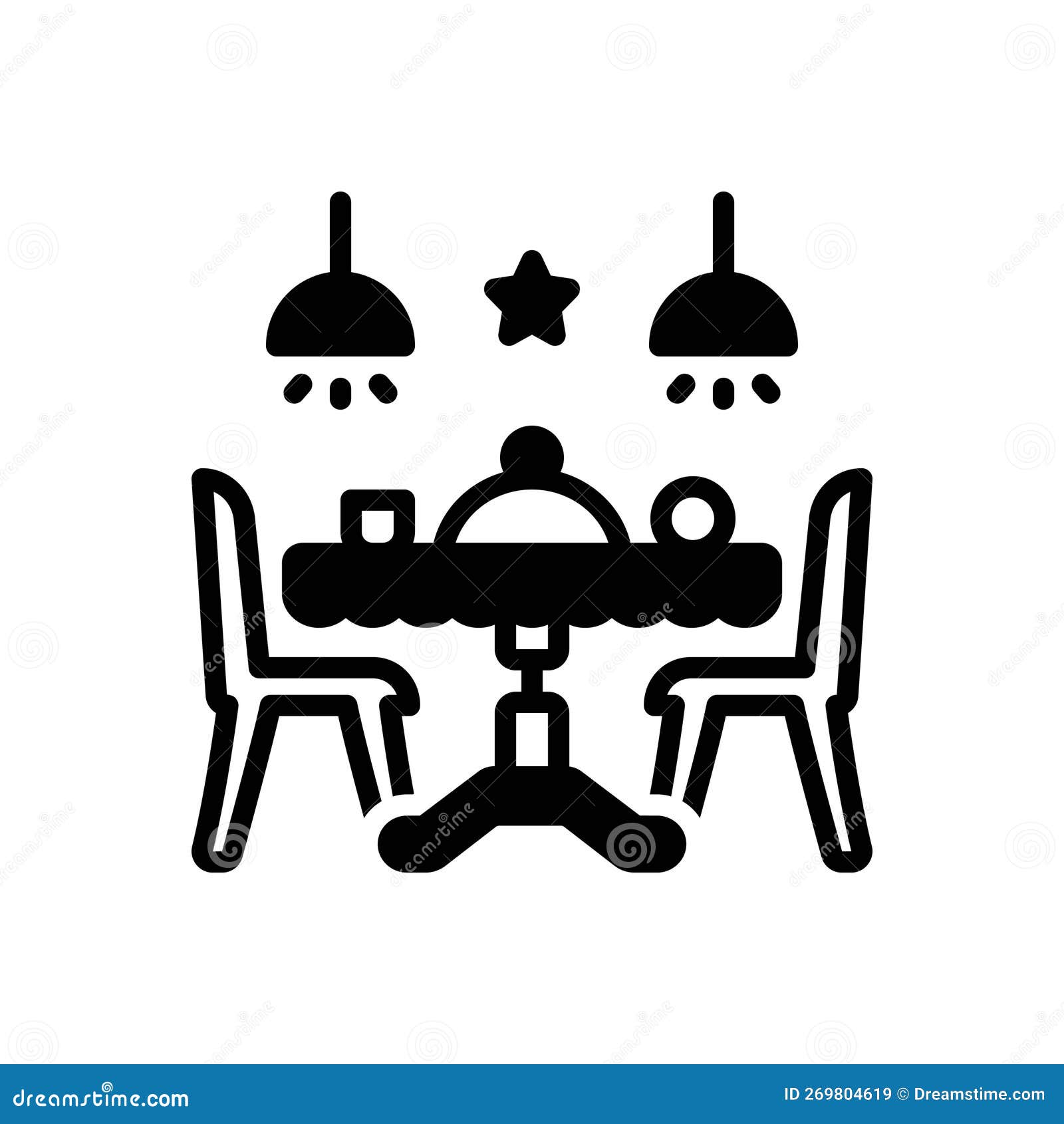 Black Solid Icon for Dining, Dinner and Restaurant Stock Vector ...